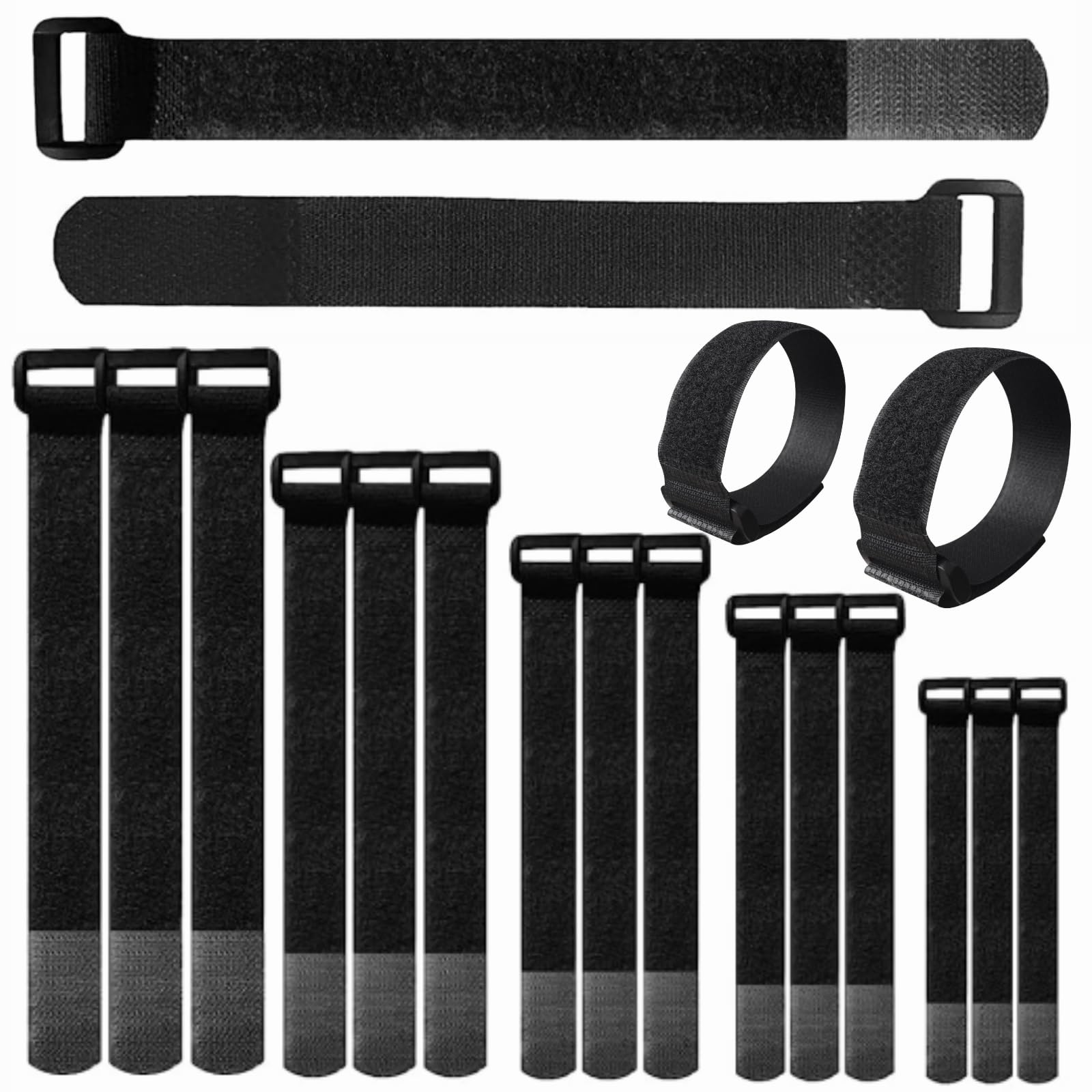 20 Pcs Velcro Cable Straps Self Adhesive Velcro Cable Ties Adjustable ...