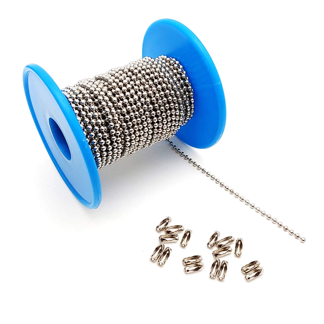 Amazon.com: 30 Feet Stainless Steel Ball Chains Necklace with 20pcs ...