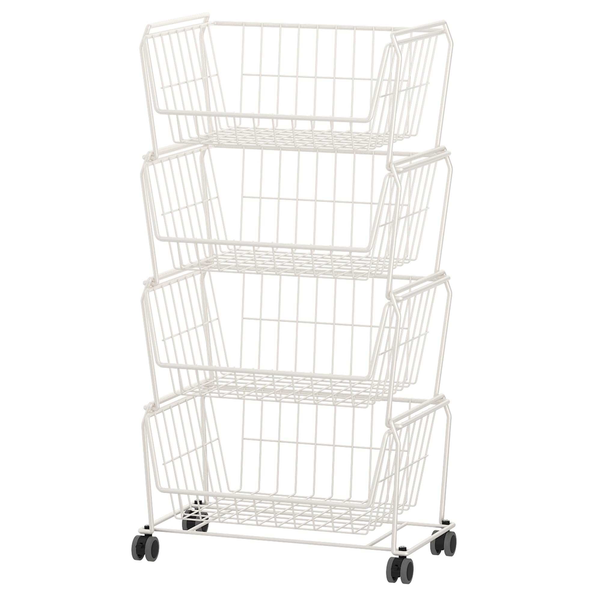 Amazon.com: PUSDON Stackable Metal Storage Carts, Dual Use Shelf for ...
