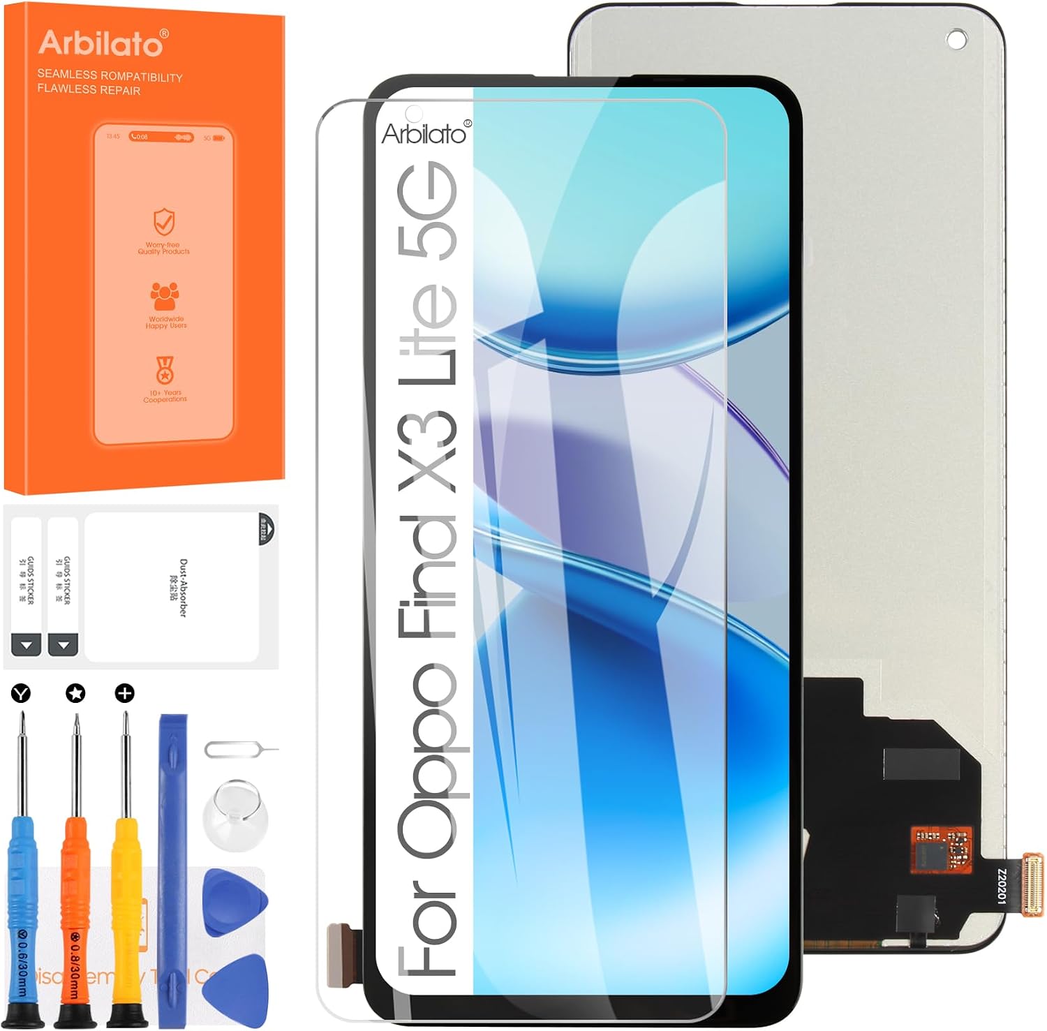Arbilato Screen Replacement for Oppo Find X3 Lite 5G CPH2145 LCD ...