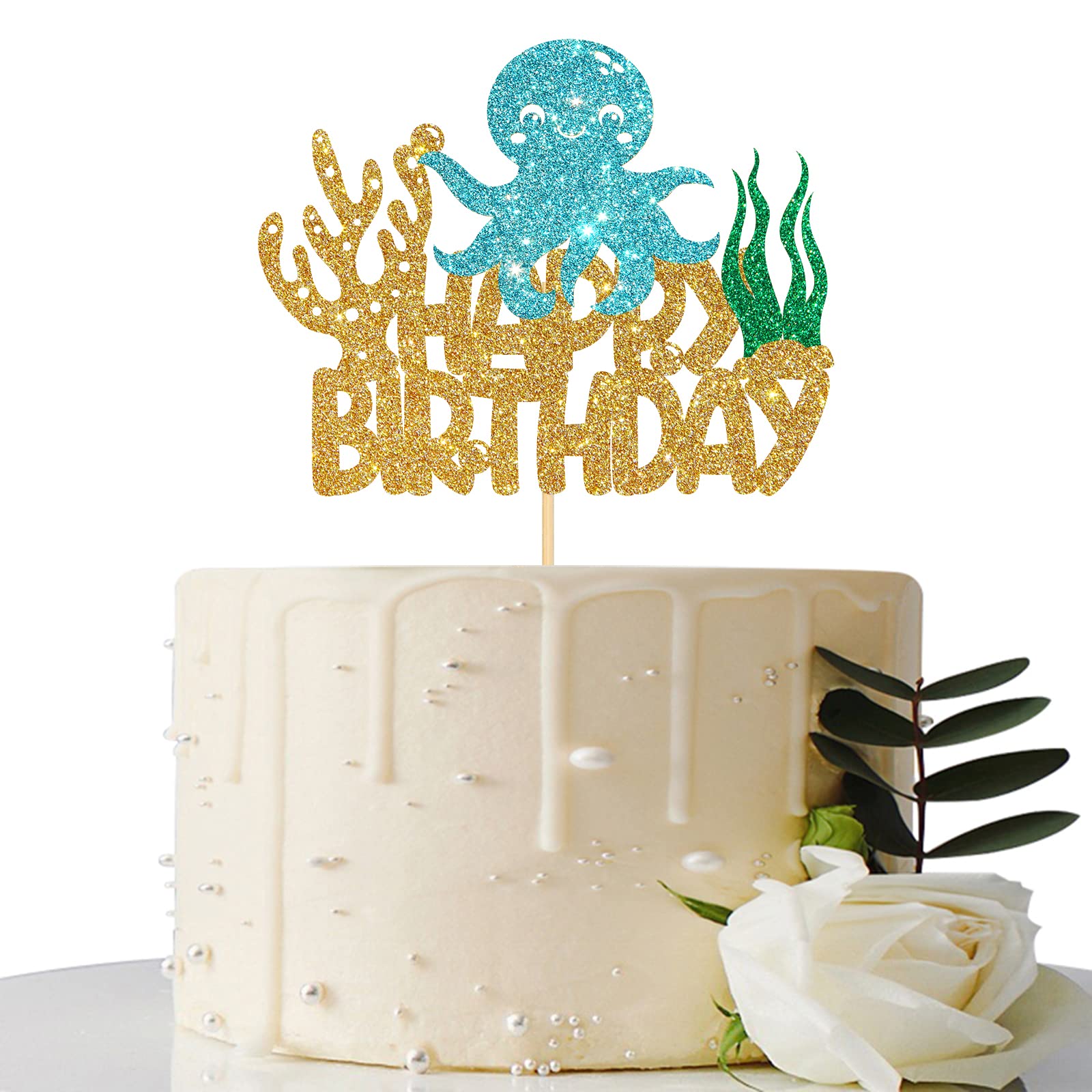【でのワラン】 Maicaiffe Gold Glitter Happy 76th Birthday Cake Topper - 76 ...