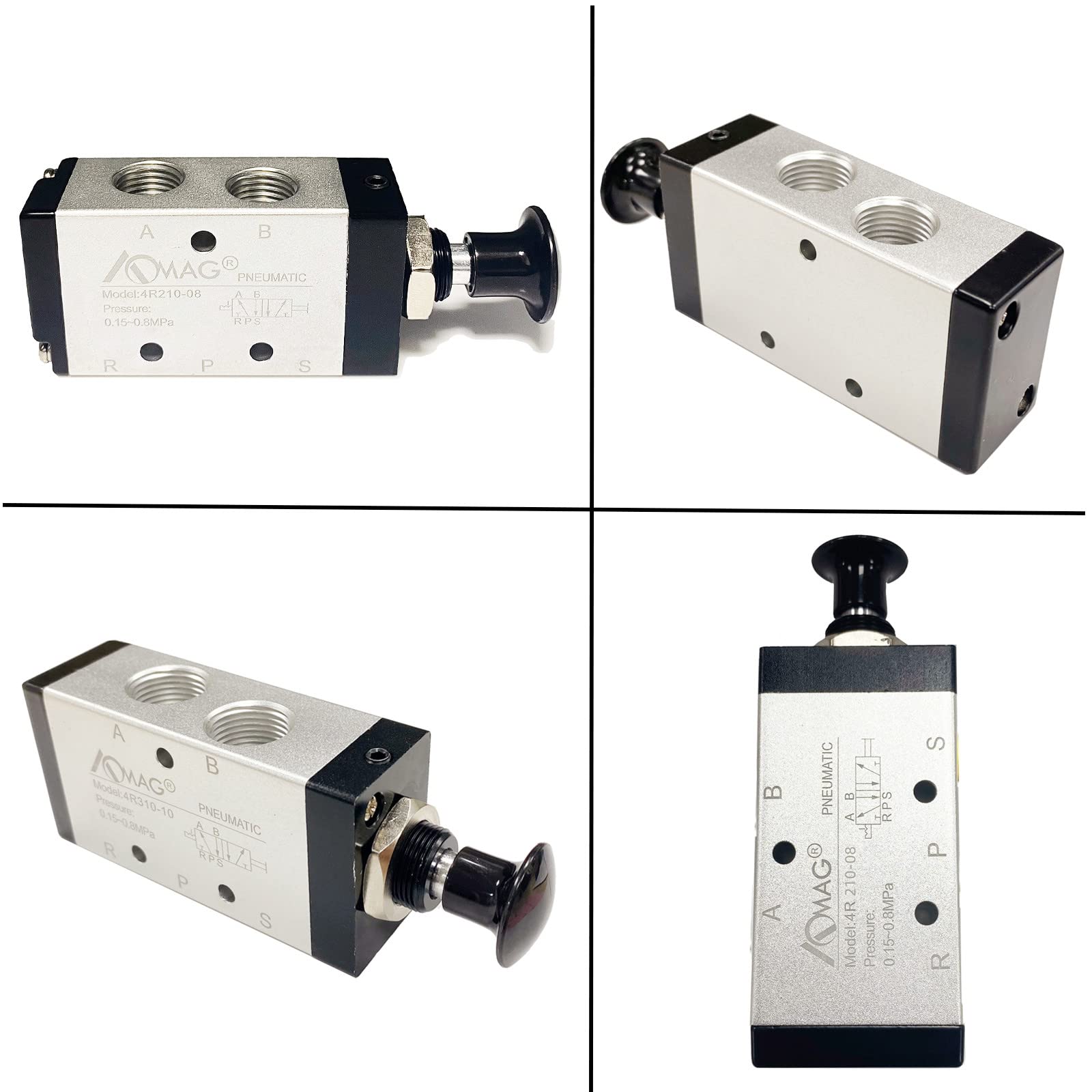 Snapklik.com : Pneumatic 1/4" PT 5 Way 2 Postion Air Hand Lever ...