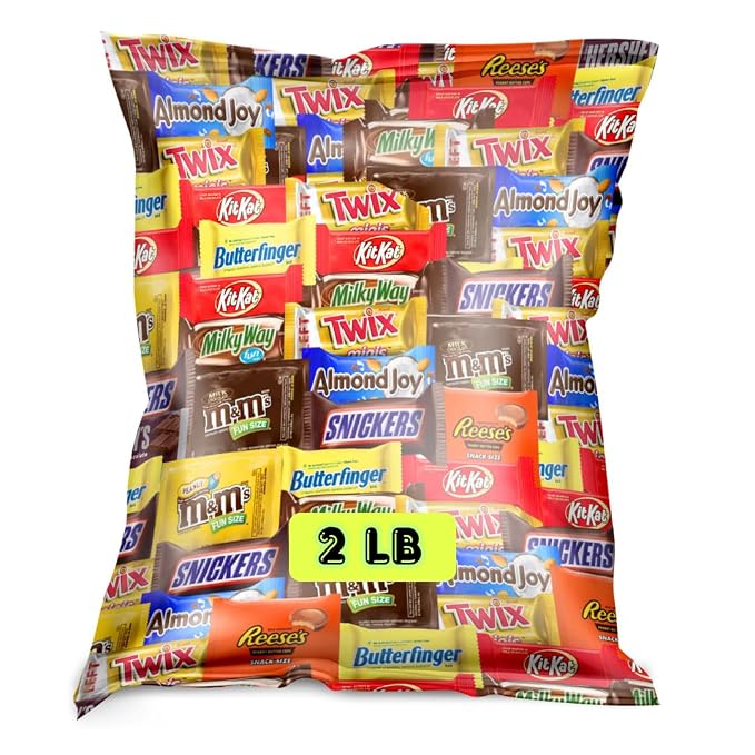 Amazon.com : Bulk Assorted Fun-Size Chocolate Candy Mix – 2 lb Variety ...