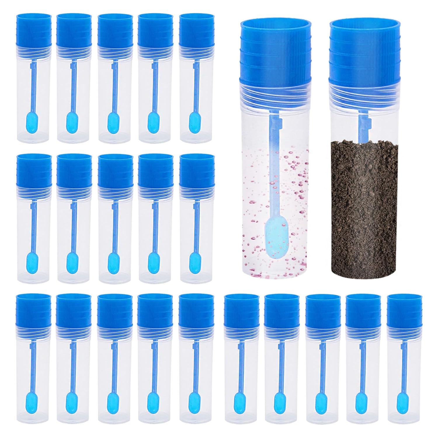 20pcs Stool Specimen Cup,Chair Test Tubes,With Leak Proof Screw On Lids ...