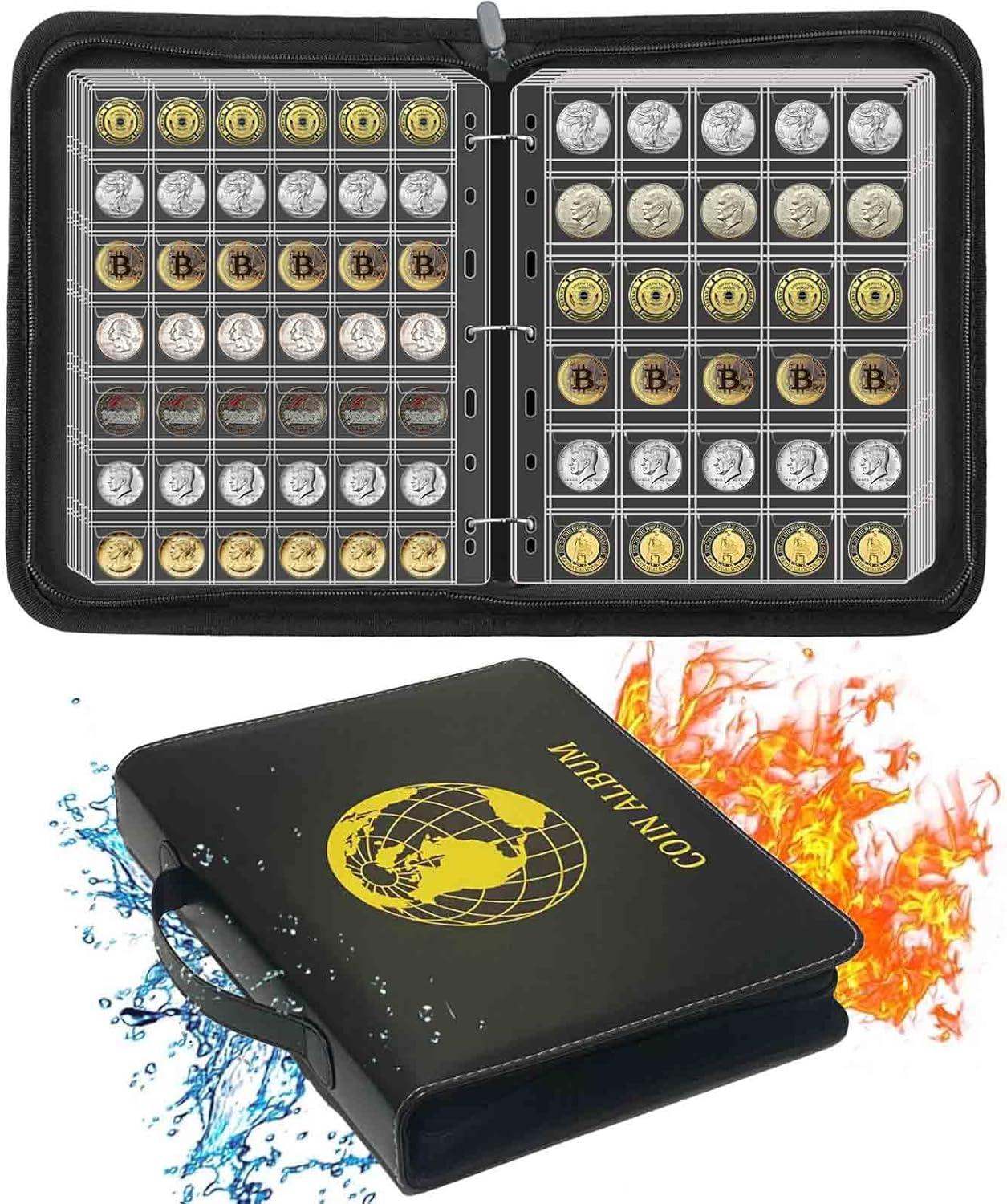 Amazon.com: Xxmbbjy 576 Pockets Coin Collection Album Book Holder for ...