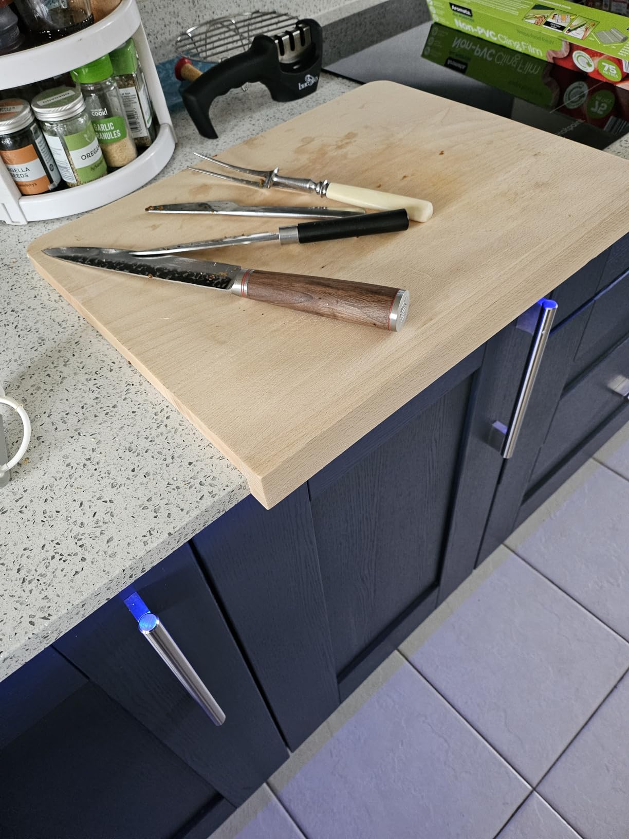efo Counter Edge Chopping Board XL - Protects Worktops and Enhances ...