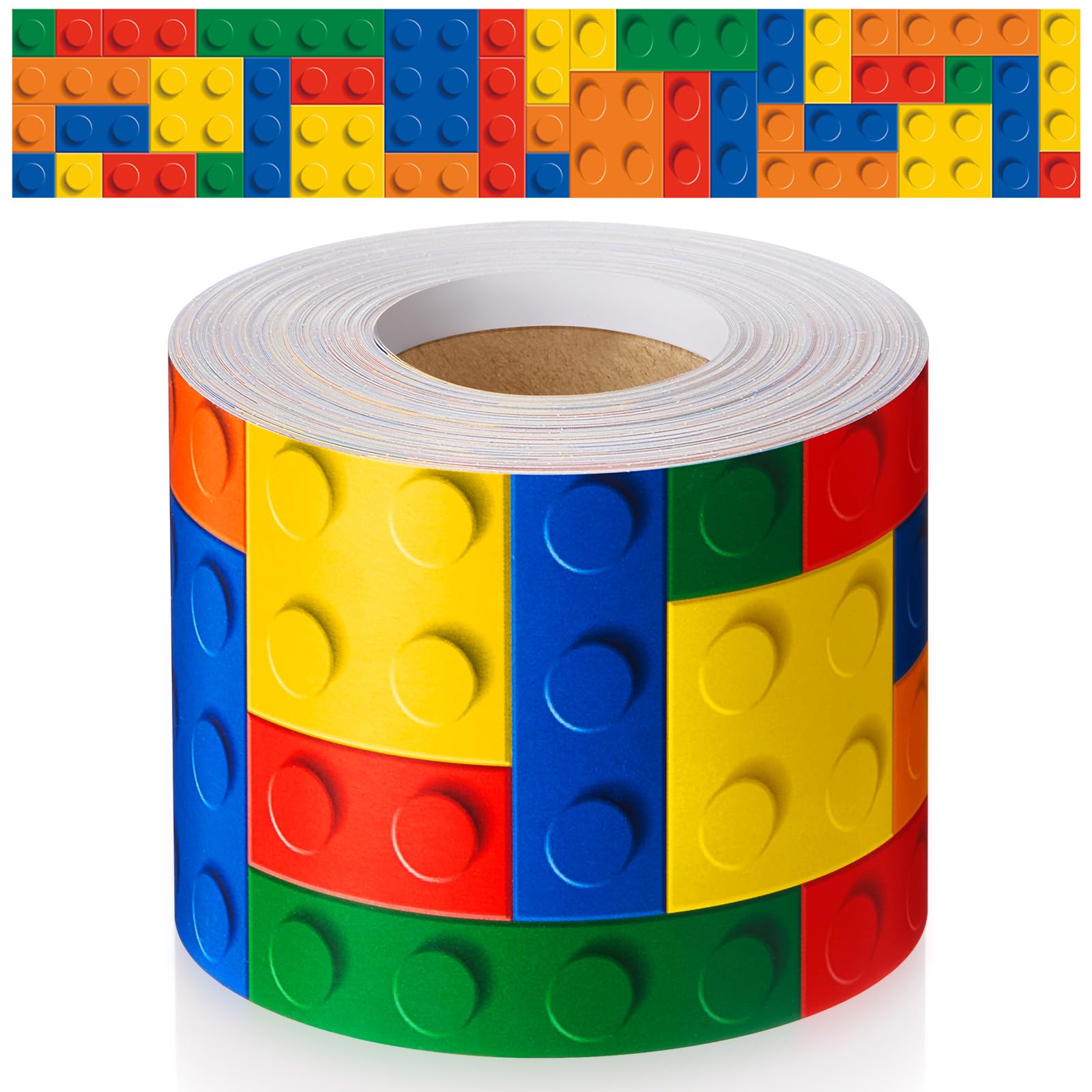 Snapklik.com : 1roll 65.6 Feet Building Block Bulletin Board Borders ...