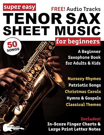 Amazon.com: Super Easy Tenor Sax Sheet Music for Beginners: A Beginner ...