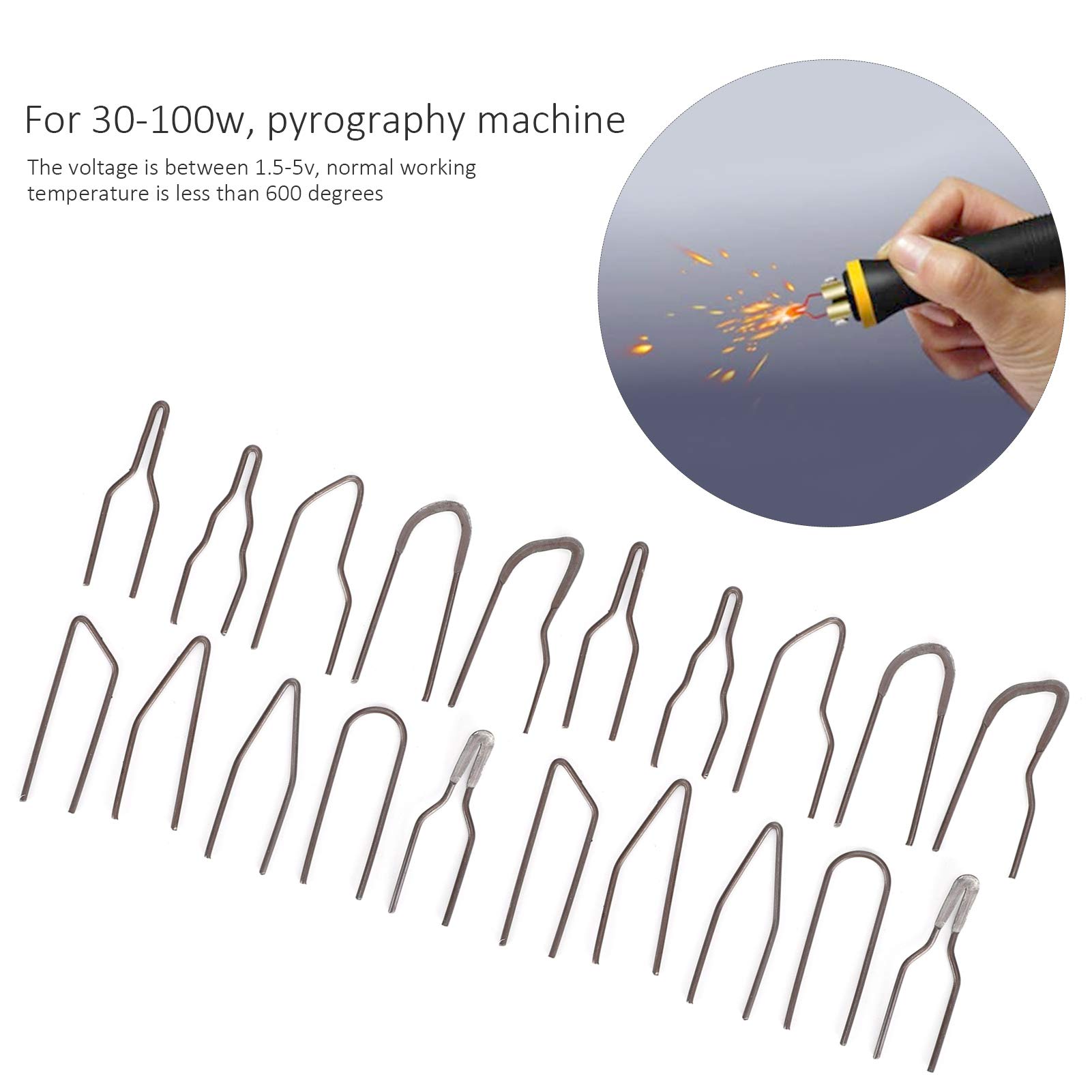 Joyzan 20 Pcs Pyrography Tips Replacement Wood Burning Tips ...