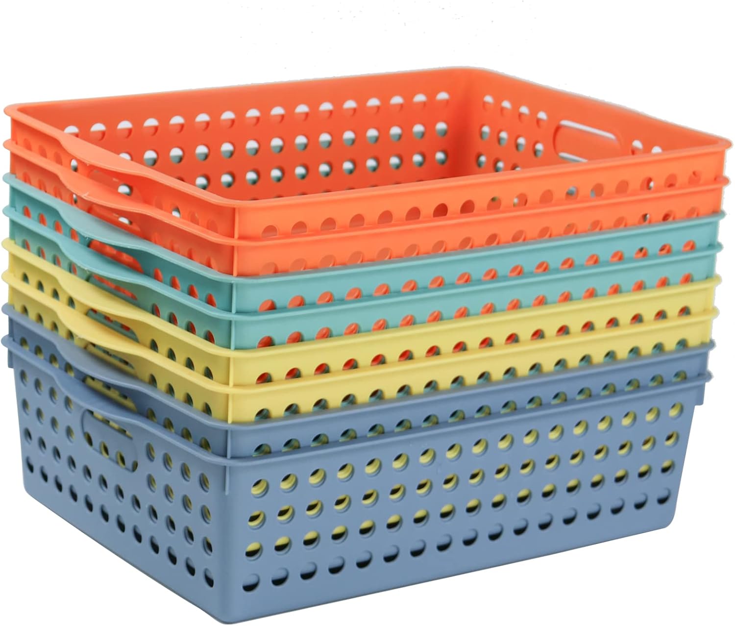 Amazon.com: 8 Pack Plastic Storage Baskets , Small Pantry Baskets for ...