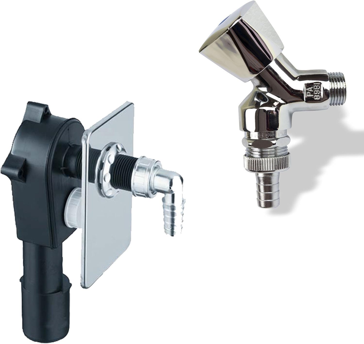 Stabilo-Sanitaer Anschluss-Set Unterputz-Siphon Sifon DN50 DN40 Abfluß ...