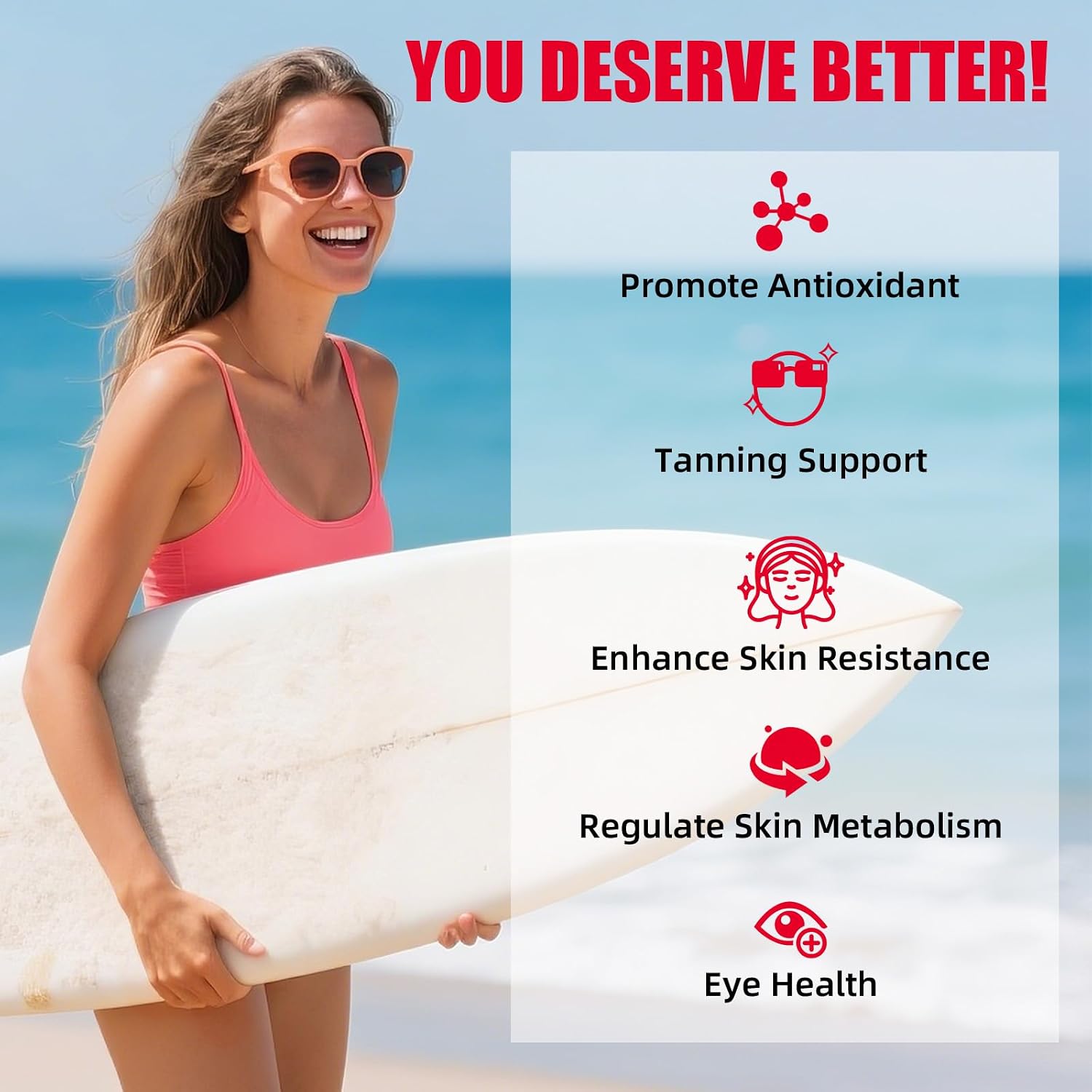 Tanning Gummies Supplement for Women - Daily Bronzing Tanning Gummies ...