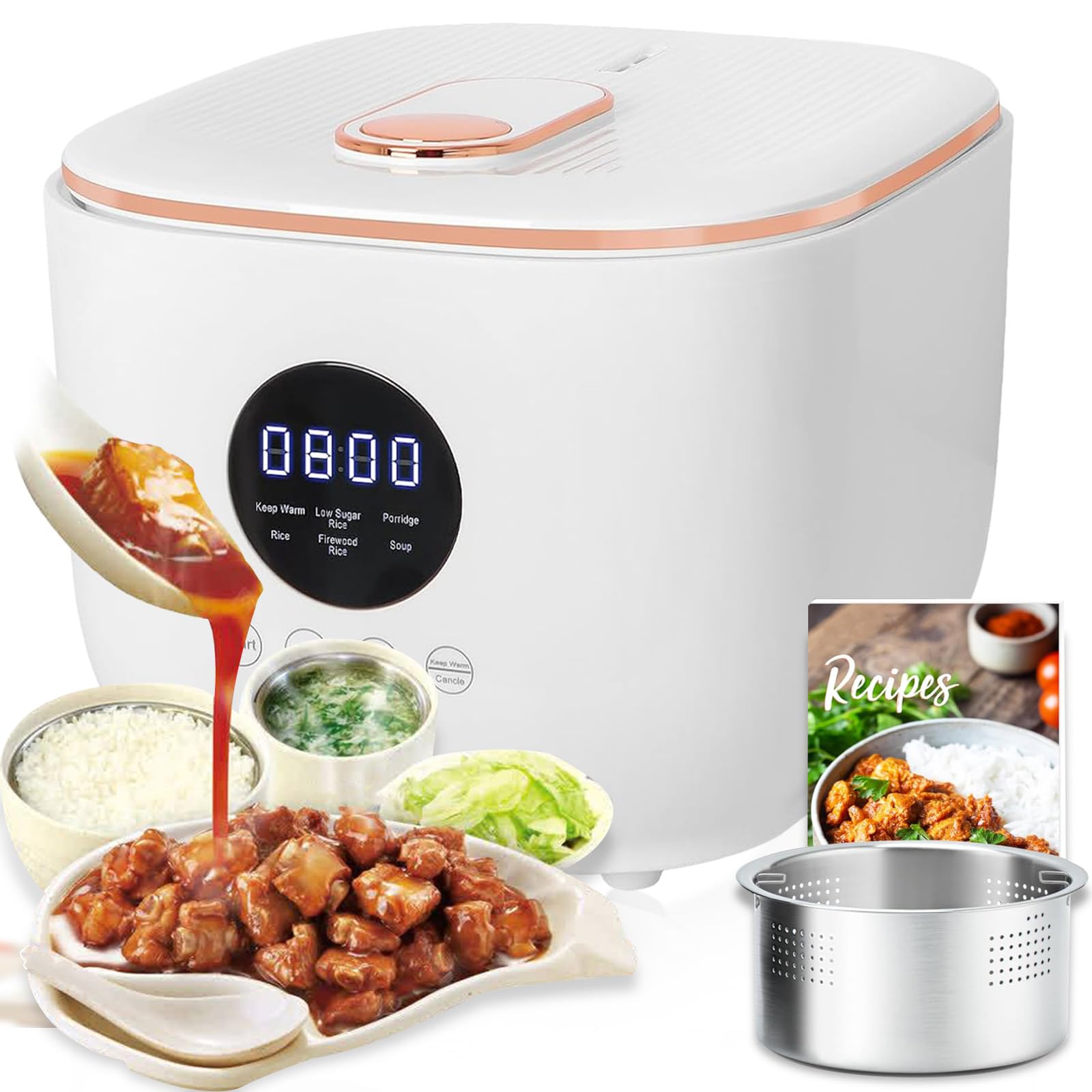 Amazon.com: Generic Digital Rice Cooker,Low Sugar Rice Cooker Rice ...