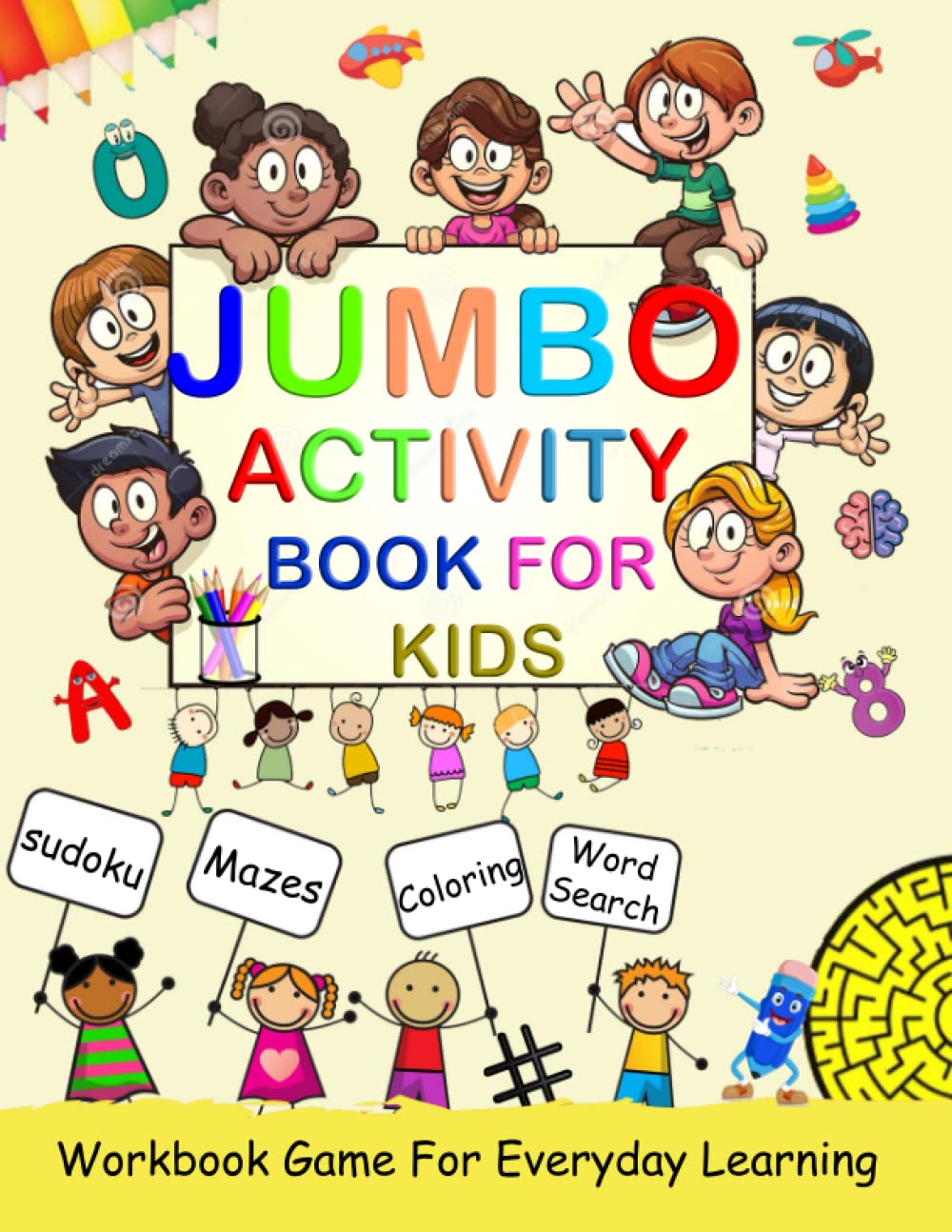 Buy Jumbo Activity Books For Kids: Fun Activities Workbook Game For ...