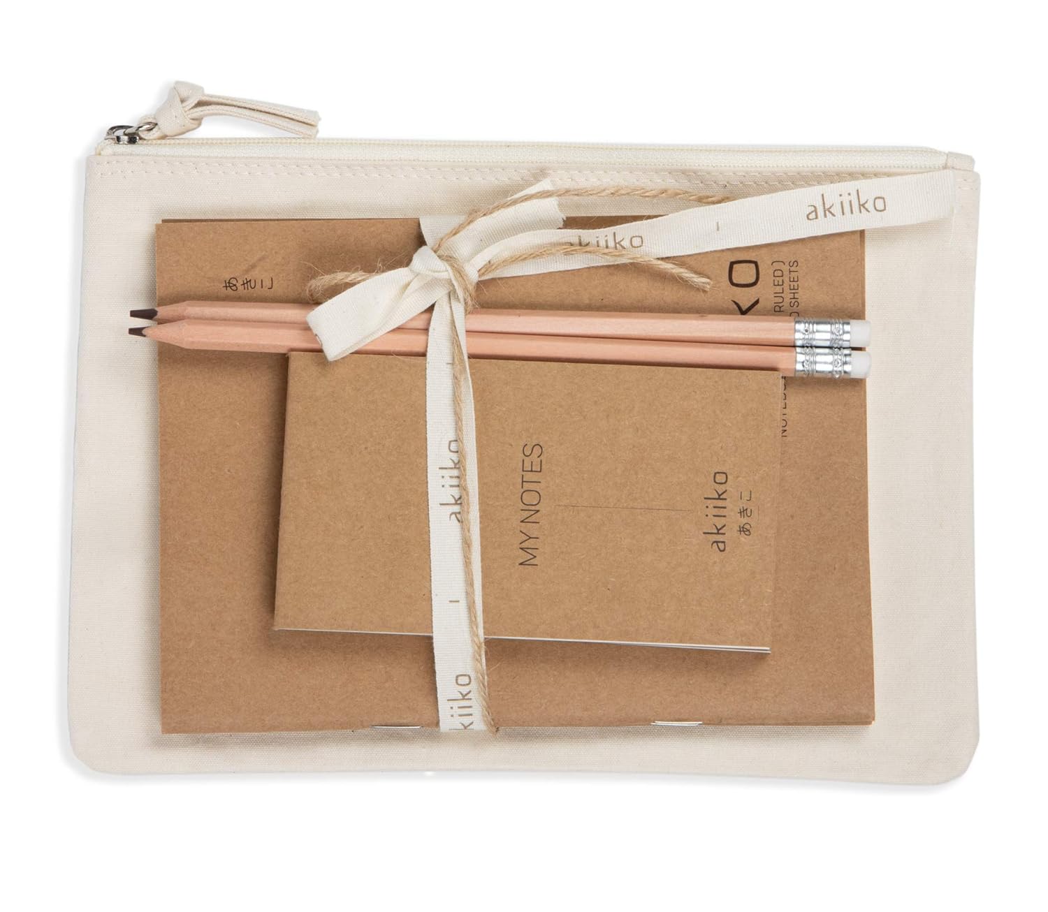 akiiko Stationery Set - Diaries & Notepads with Pouch & Pencils ...