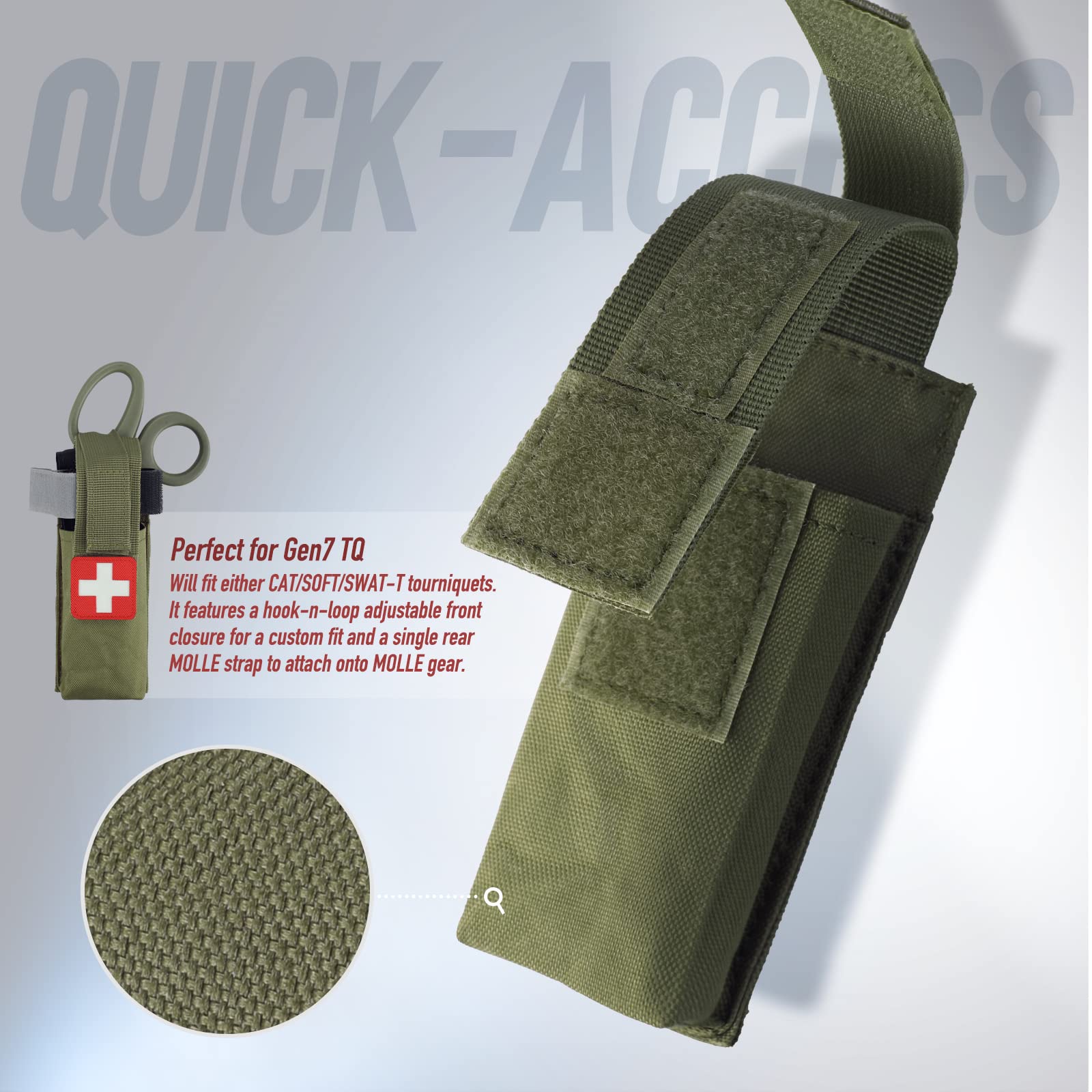 Tourniquet And Holder Tactical MOLLE Tourniquet Pouch - EMT Trauma ...