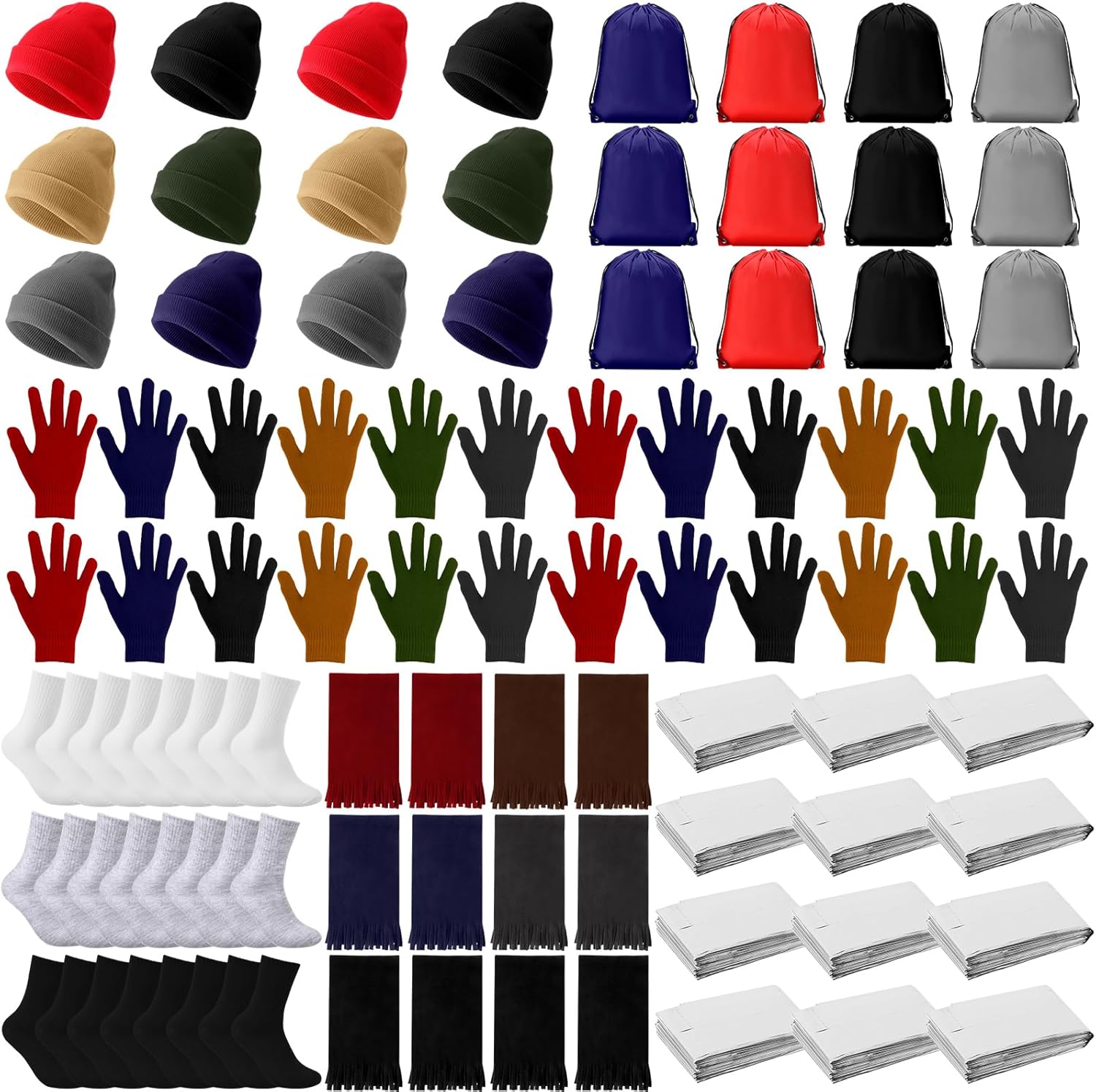 Amazon.com: Suhine 72 Pcs Homeless Care Package Supplies Bulk Winter ...