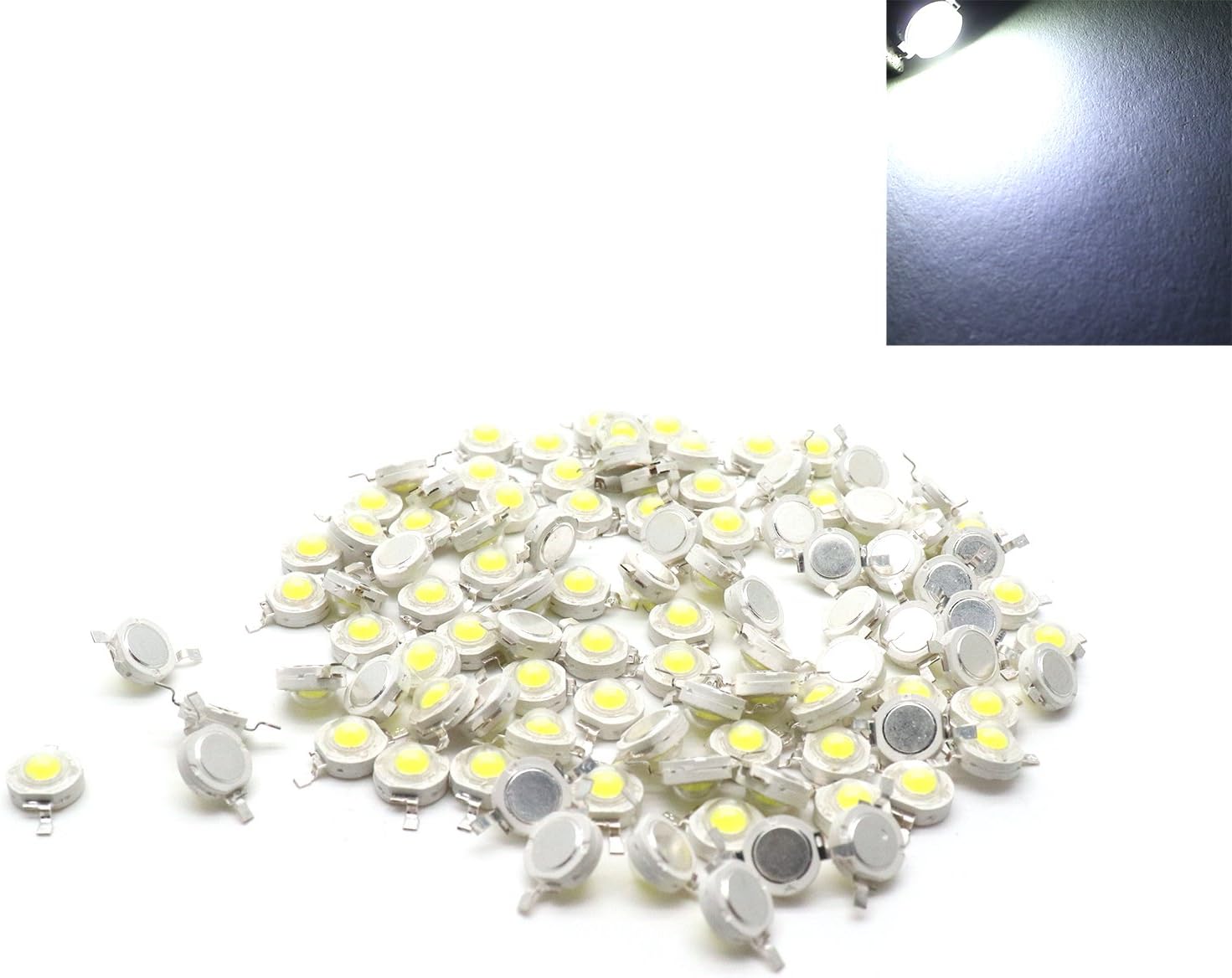 Amazon.com: ZCZQC LED Chip 4PCS 110V 3W White High Power COB Lamp Beads ...
