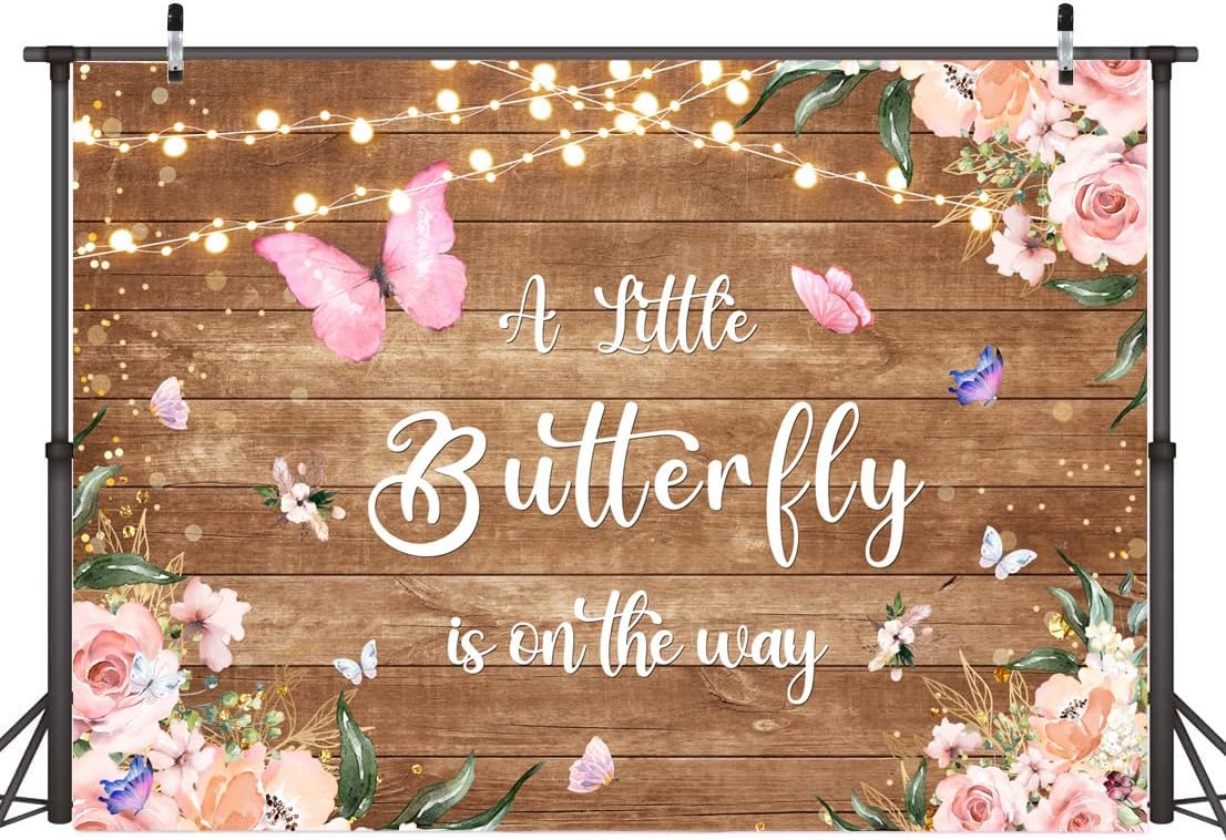Amazon.com : AIIKES 7x5ft Butterfly Backdrop A Little Butterfly is on ...