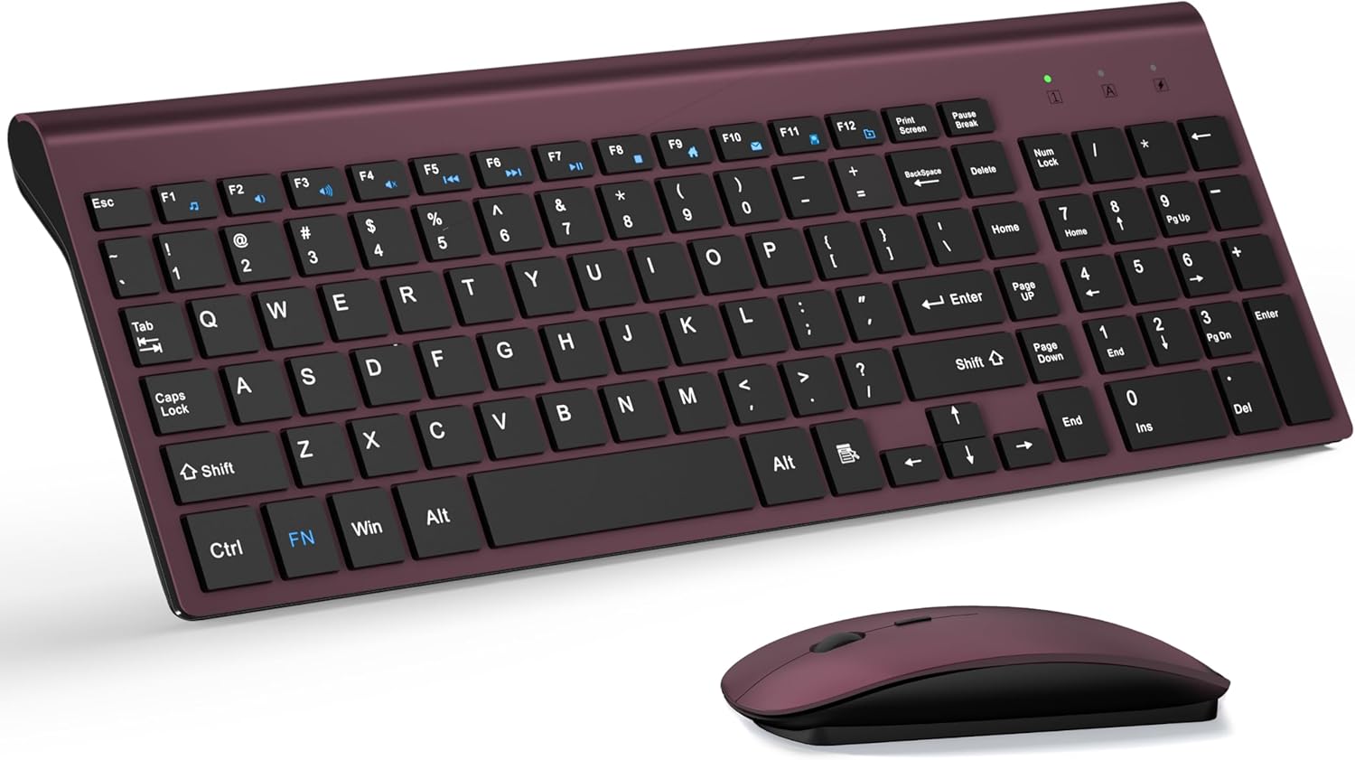 Amazon.com: Wireless Keyboard and Mouse Ultra Slim Combo, TopMate 2.4G ...
