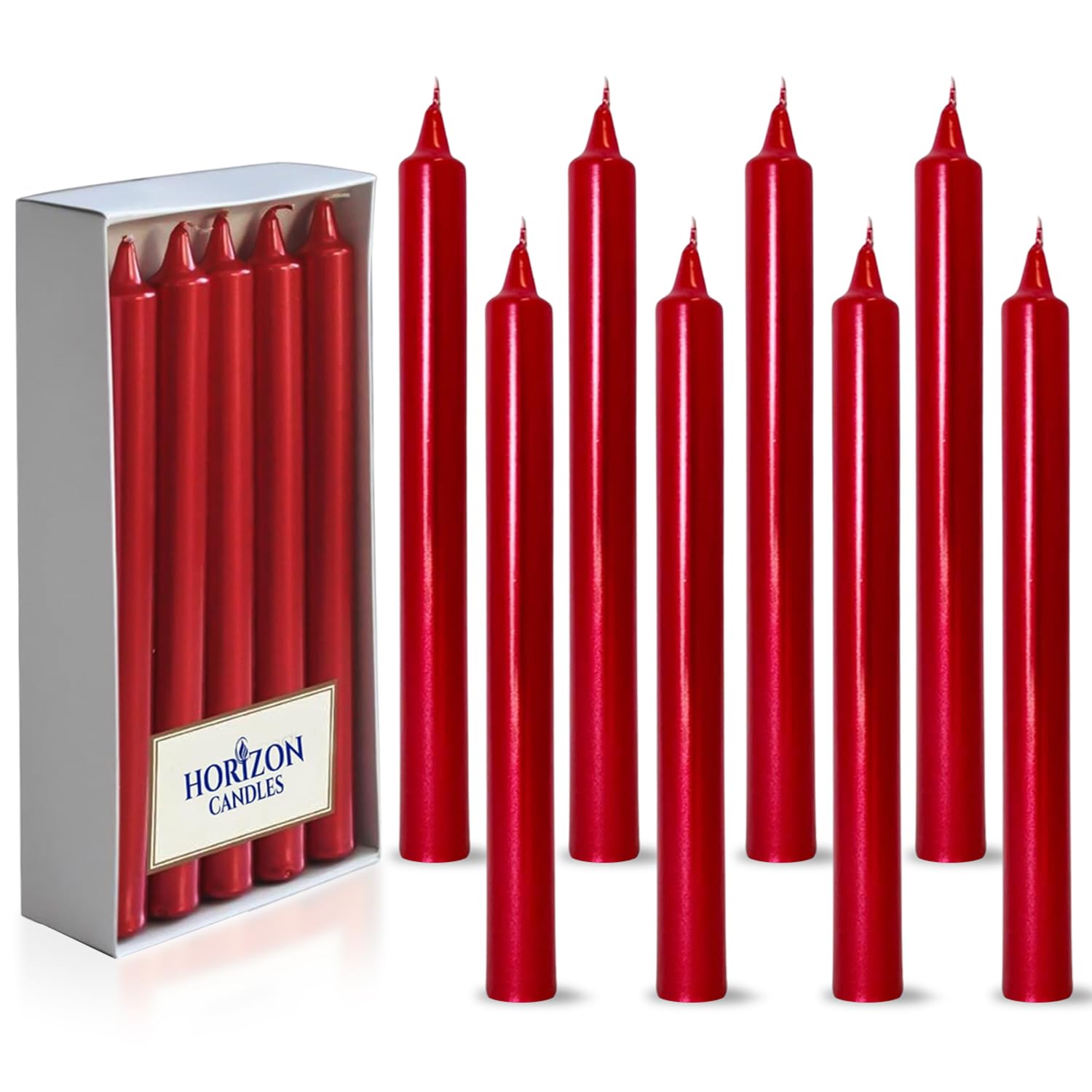 Amazon.com: Horizon Candles - Pack of 10 Unscented Straight Candles, 9. ...