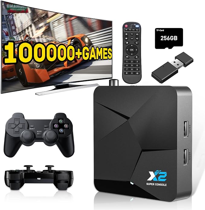 Kinhank Super Console X2 Retro Game Console with 100000+ Games, Video ...