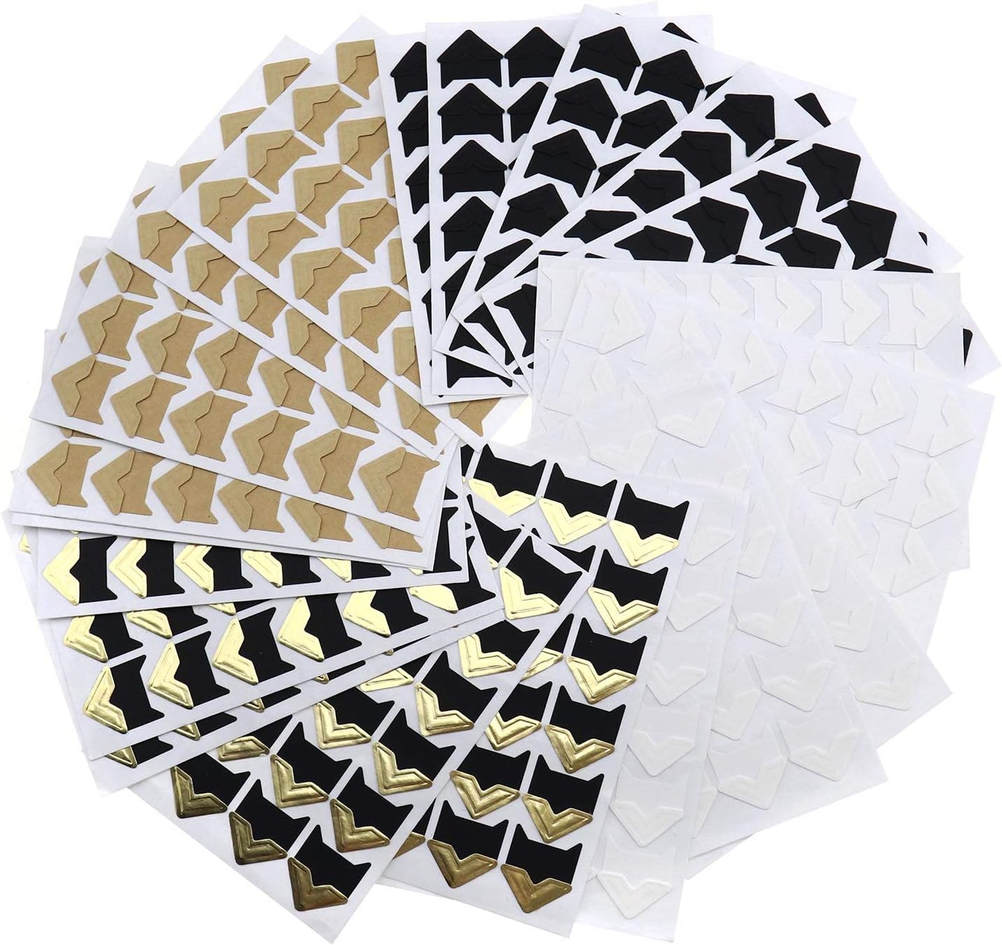 Amazon.com: SING F LTD 480 Pieces Photo Corner Stickers Self Adhesive ...