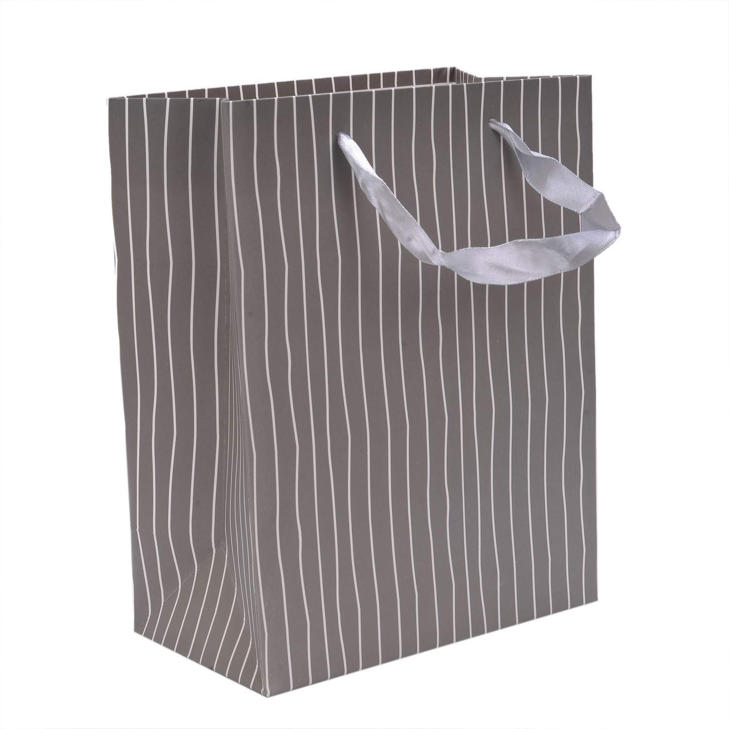 Paper Pep Packaging Collection Grey Stripes Medium Paper Bag Pack of 4 ...