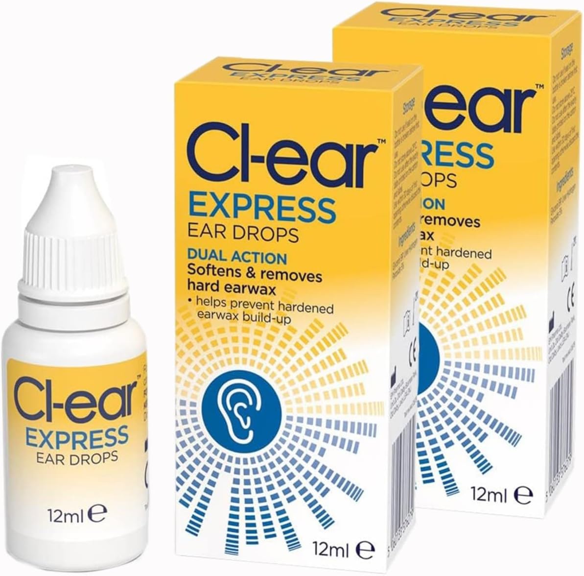Cl-ear Express Ear Drops - Dual Action Ear Wax Removal, Softens and ...