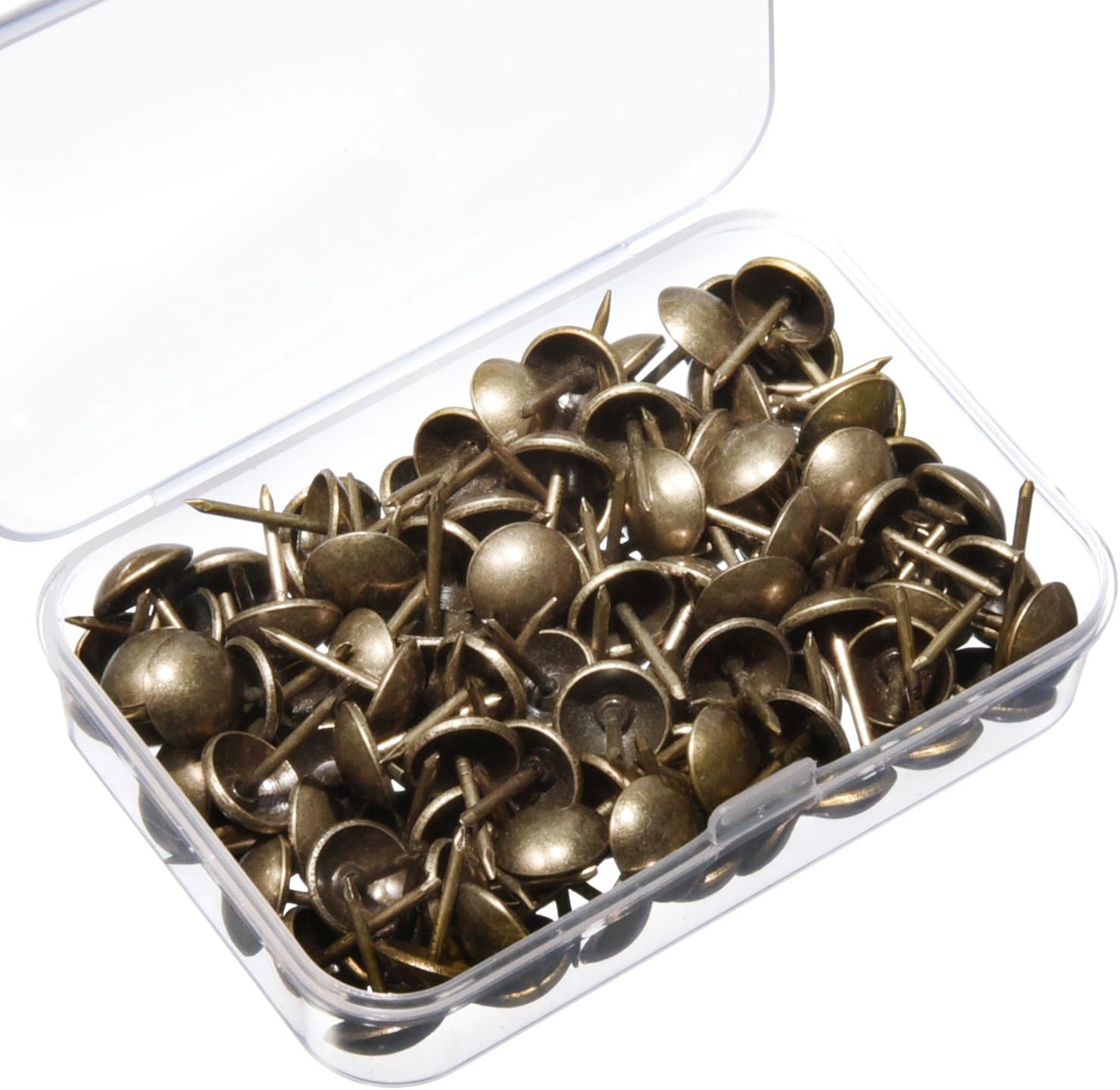 120 Pieces Upholstery Tacks 11 by 17 mm Antique Brass Tacks Bronze Nail ...