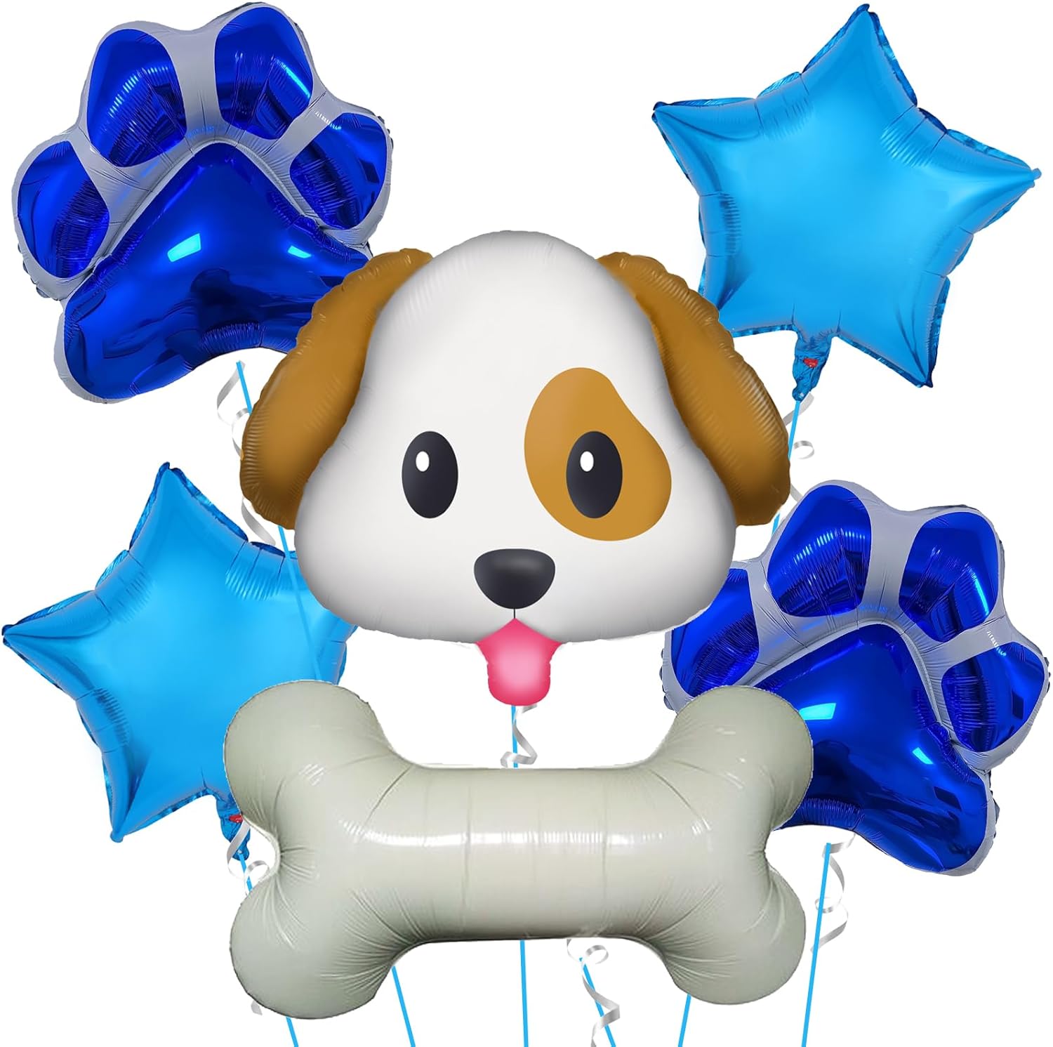 Amazon.com: Dog paw bone balloons set,Dog Head Balloon blue dog paw ...