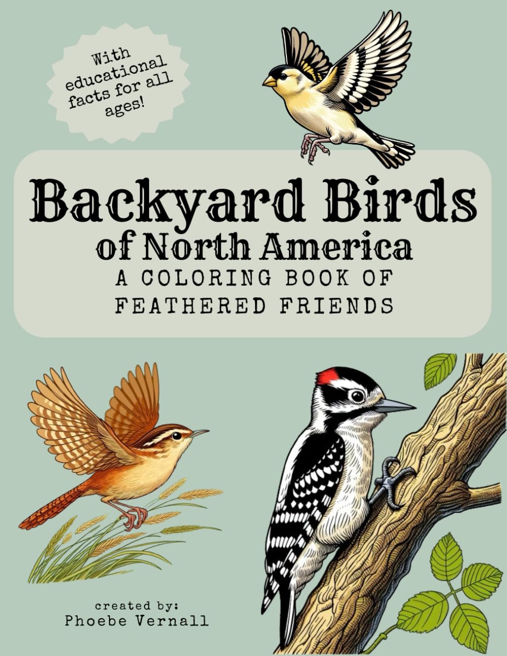Amazon.com: Backyard Birds of North America: A Coloring Book of ...