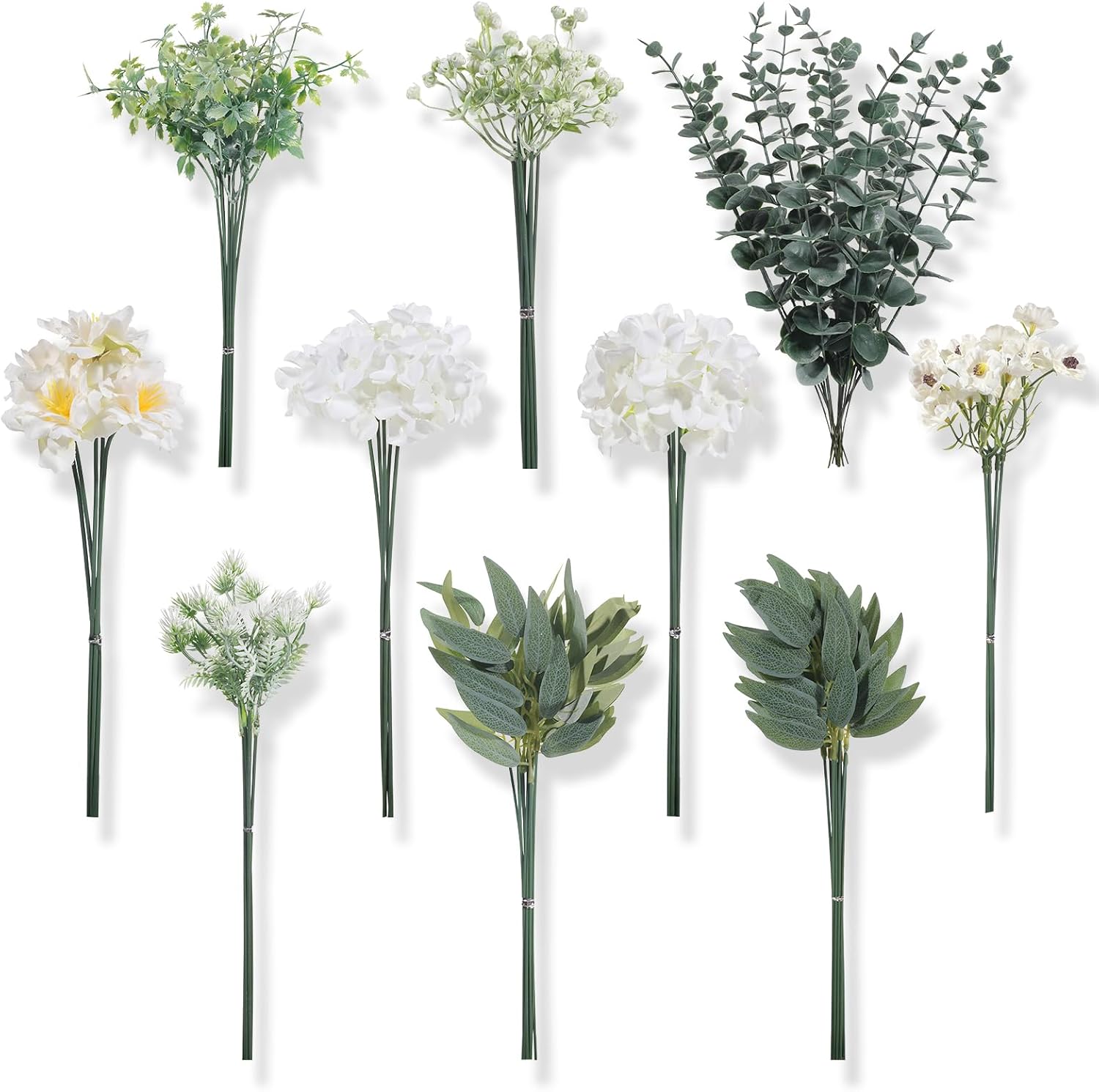 Amazon.com: Artificial Plants Indoor Bulk Fake Flowers White Fake ...