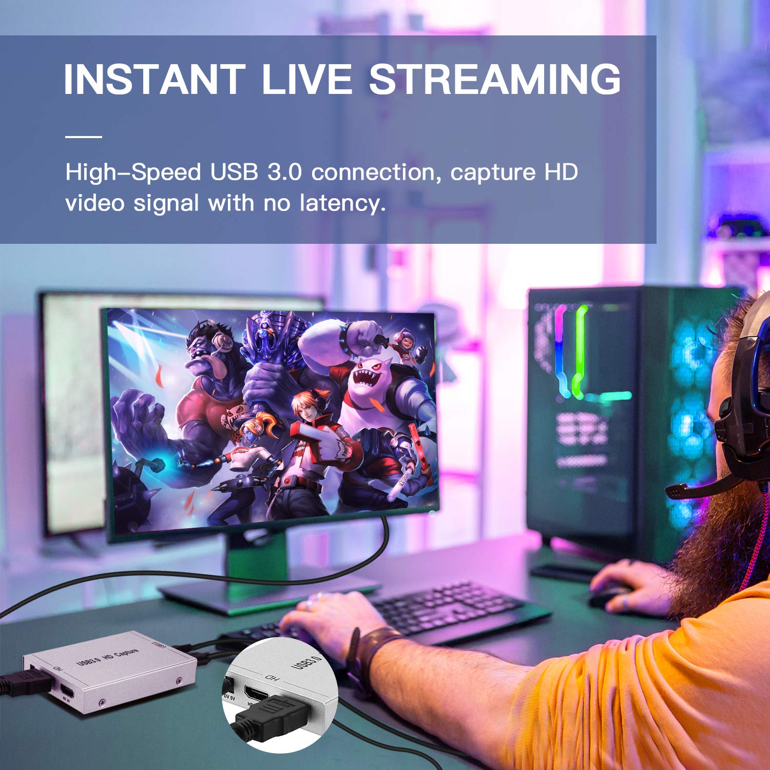 Snapklik.com : Ulalov Video Capture Card, USB 3.0 HDMI Game Capture ...