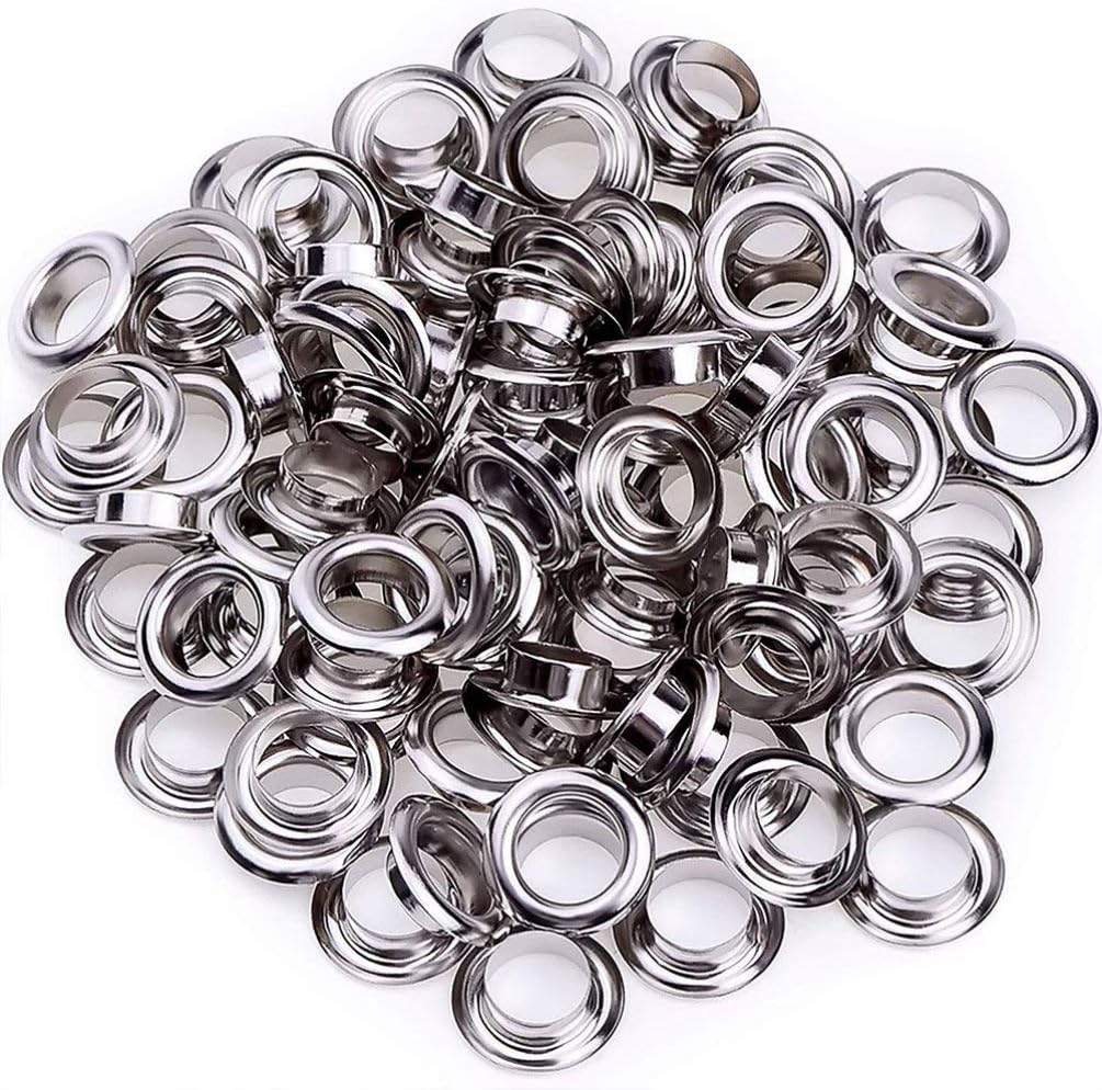 Milisten Grommet Tool Kit, 100 Sets Grommets Eyelets 3pcs Grommet ...