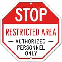 Stop Authorized Personnel Only Signs Stop Do Not Enter Sign