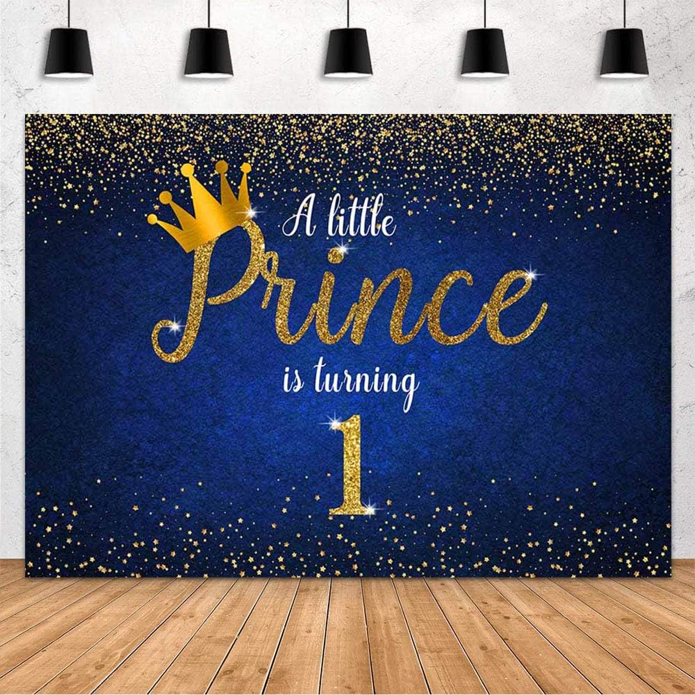 Amazon.com : OERJU 5x3ft Royal Prince Birthday Backdrop Royal Blue and ...