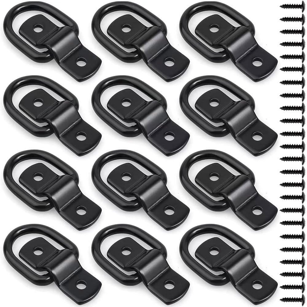 Amazon.com: 12 Pack D-Ring Tie Downs, 1/4" D-Rings Anchor Lashing Ring ...