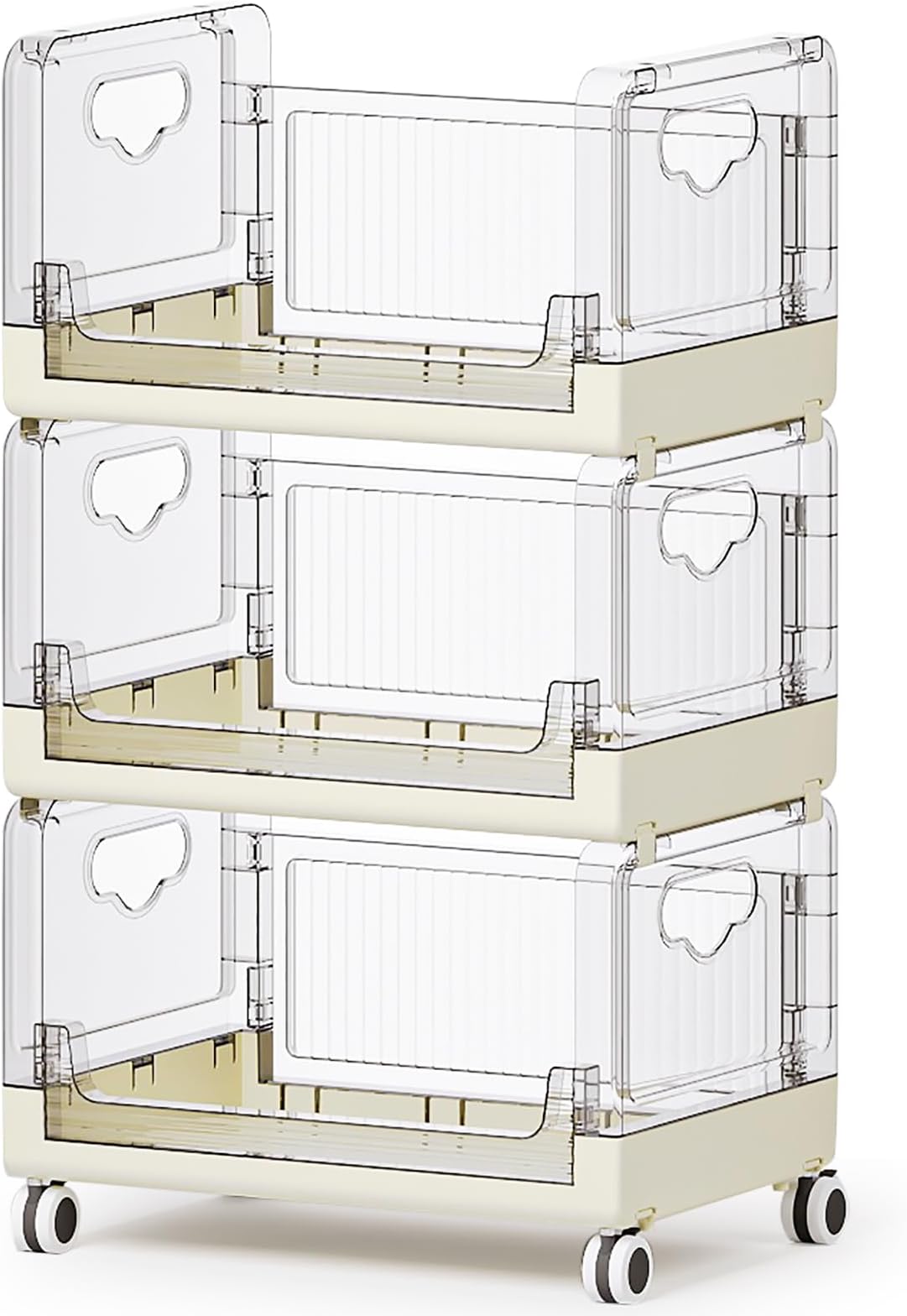 Amazon.com - Nihenok 5 Pack Plastic Stackable Storage Bins for Pantry ...