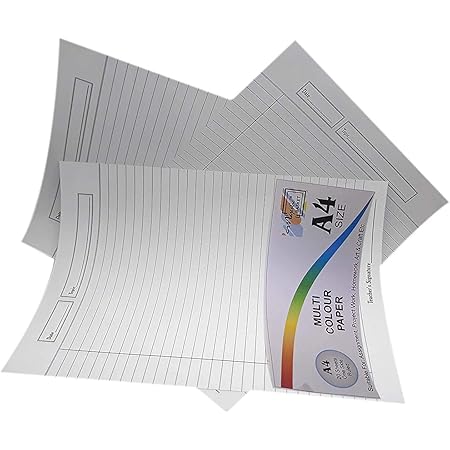 A4 Size One Side Ruled 140 GSM Sheets for Project/Assignment/Practical ...