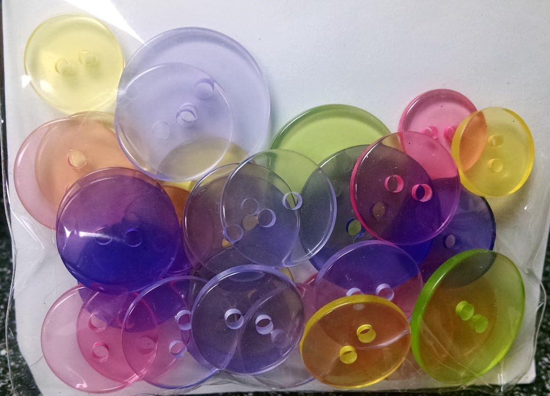Amazon.com: Clear Buttons Pastel Rounds
