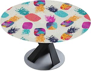 Amazon.com: Pineapple Tropical Fruit Round Tablecloths Table Covers ...