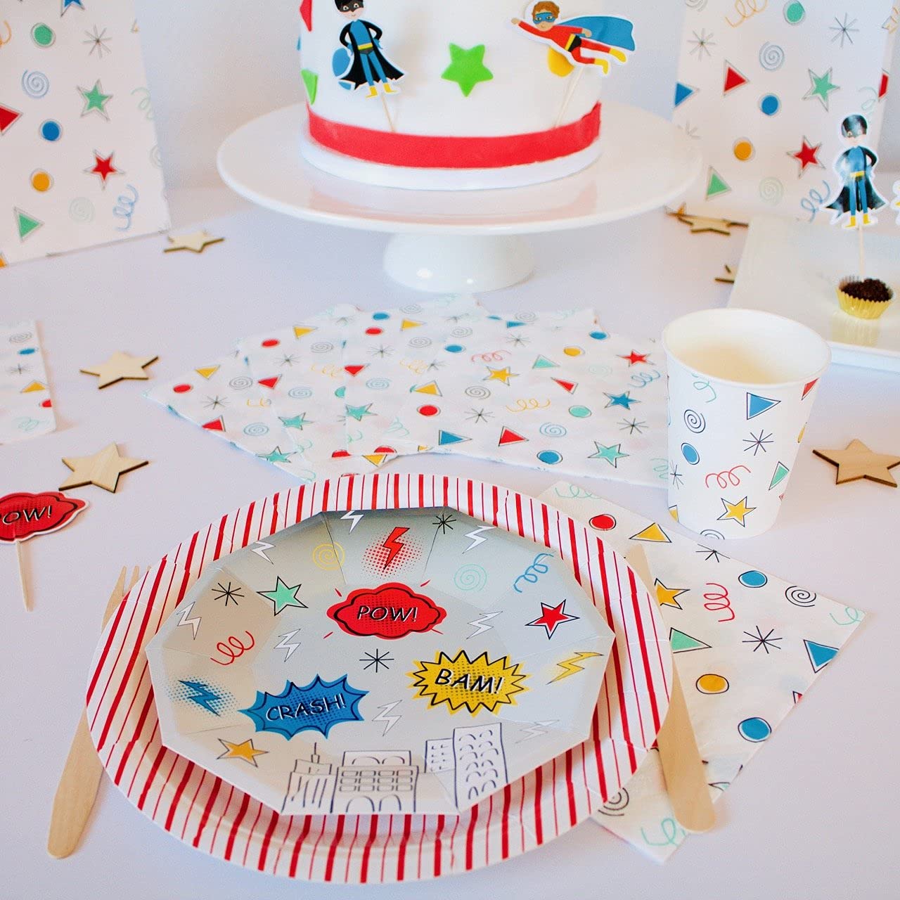 Superhero Plates Superhero Party Decorations 10 Sets - Super Hero ...