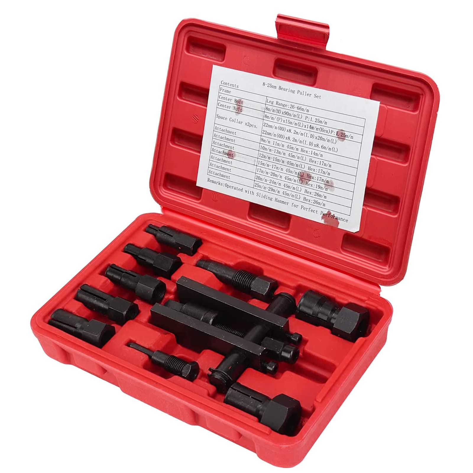 Snapklik.com : 10PCS Motorcycle Bearing Puller Tool Kit 8-25mm Blind ...