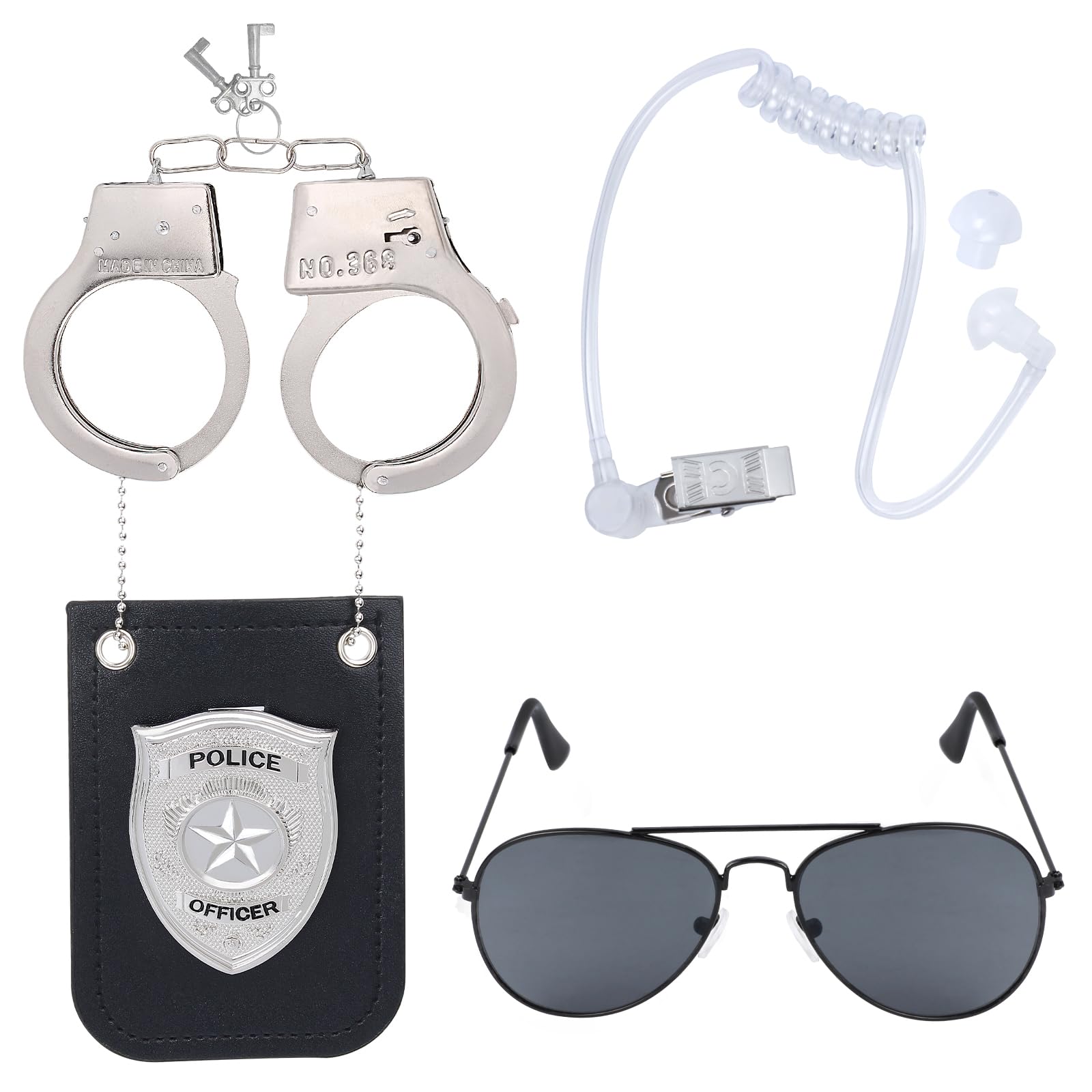 Snapklik.com : Aichiyu Police Pretend Play Toys Set Handcuffs Badge Cop ...