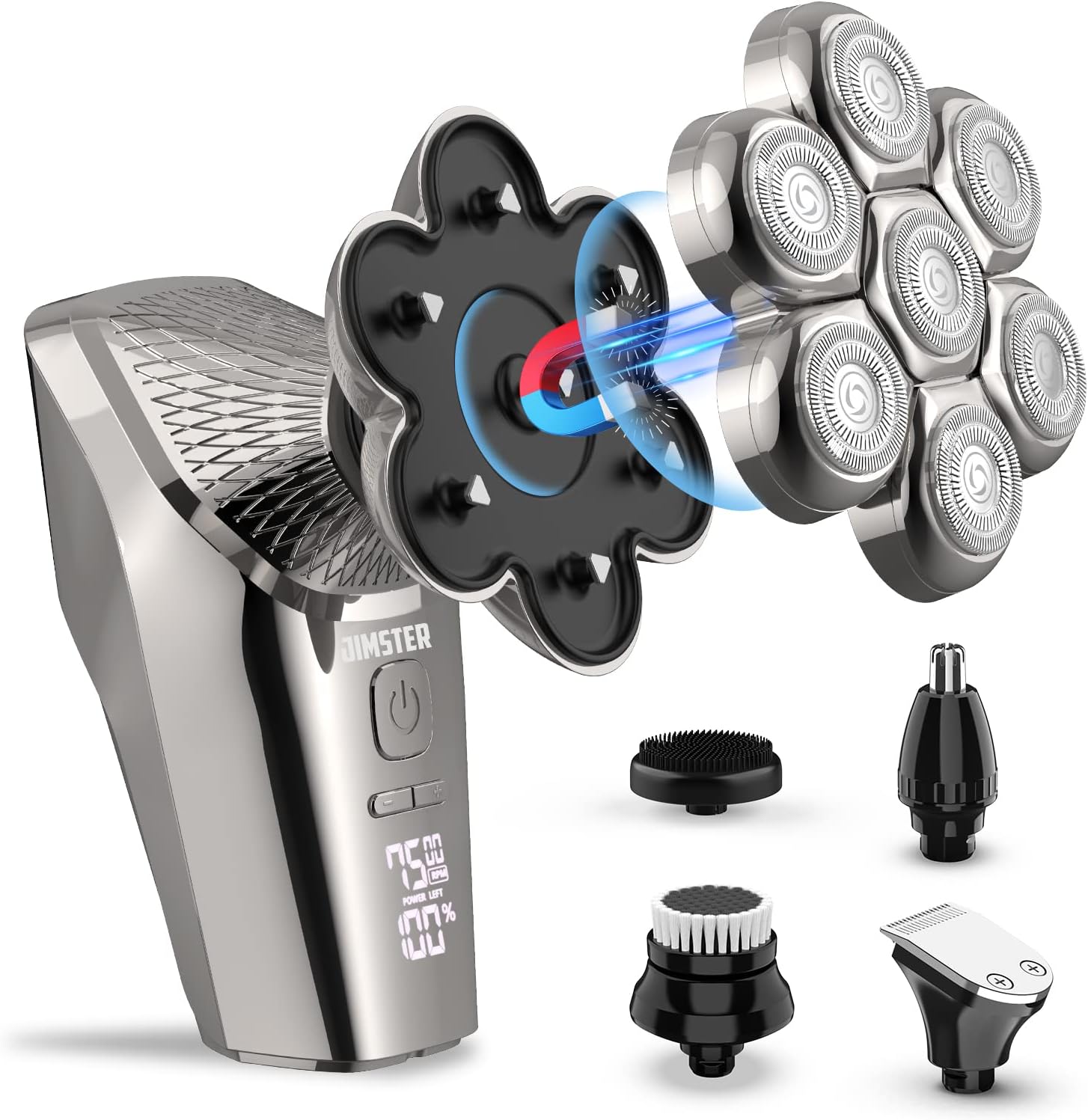 Amazon.com: Electric Razor for Men, JIMSTER 5-in-1 Head Shaver for Bald ...