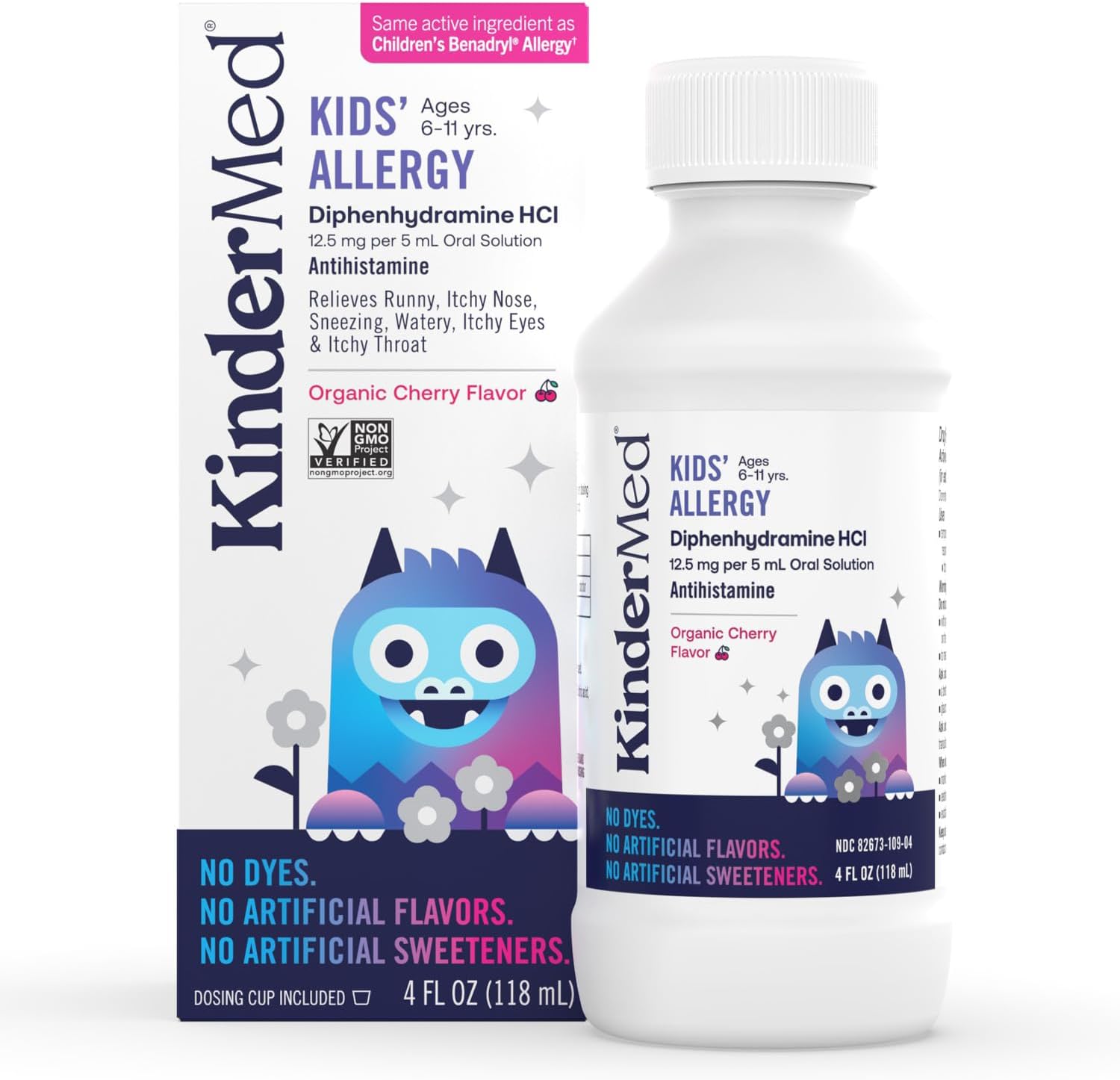 Amazon.com: KinderMed Kids' Allergy Medicine with Diphenhydramine HCI ...