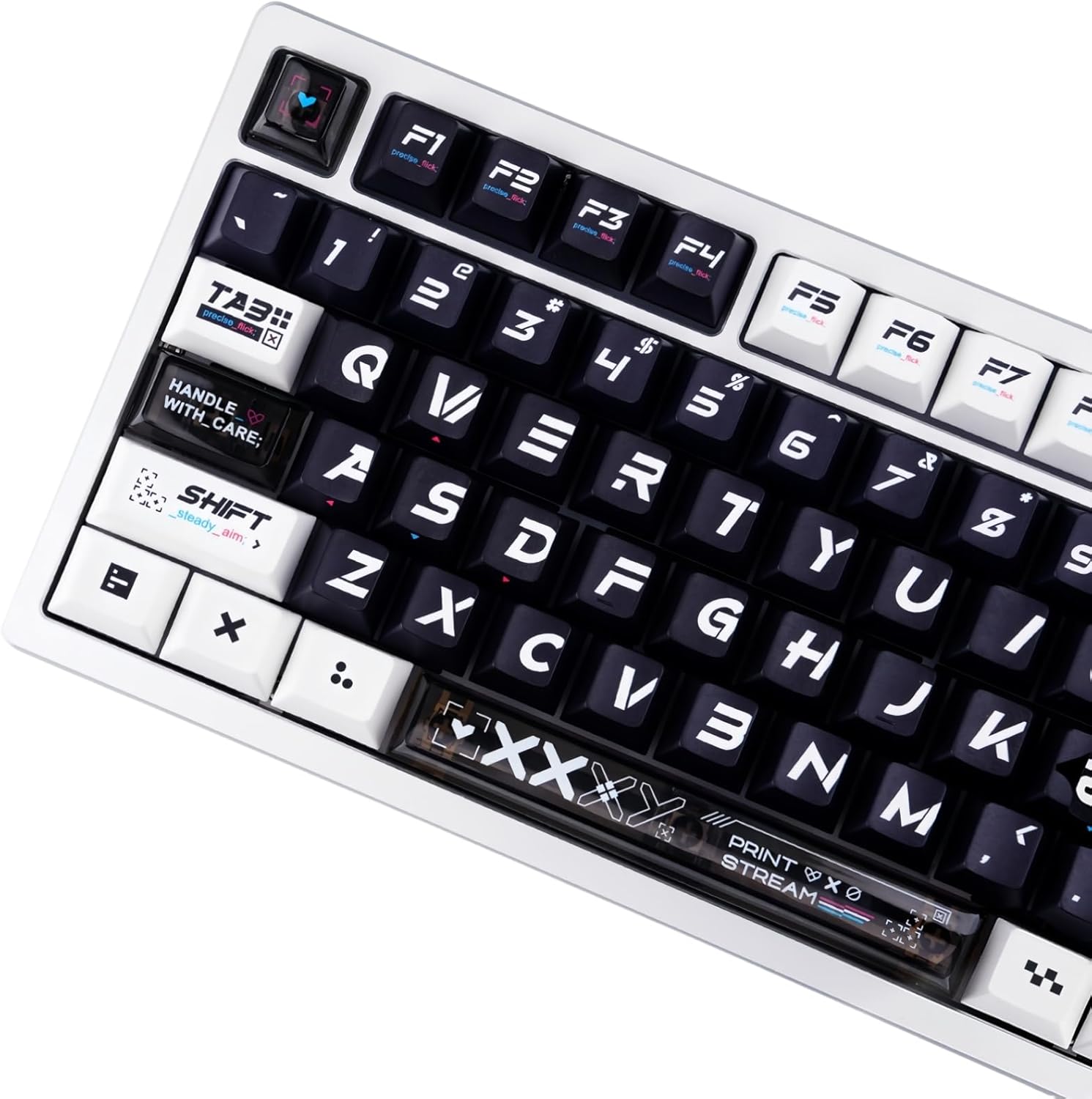 Amazon.com: REDQIN White on Black PBT Keycaps 150-key Keycap Set WOB ...