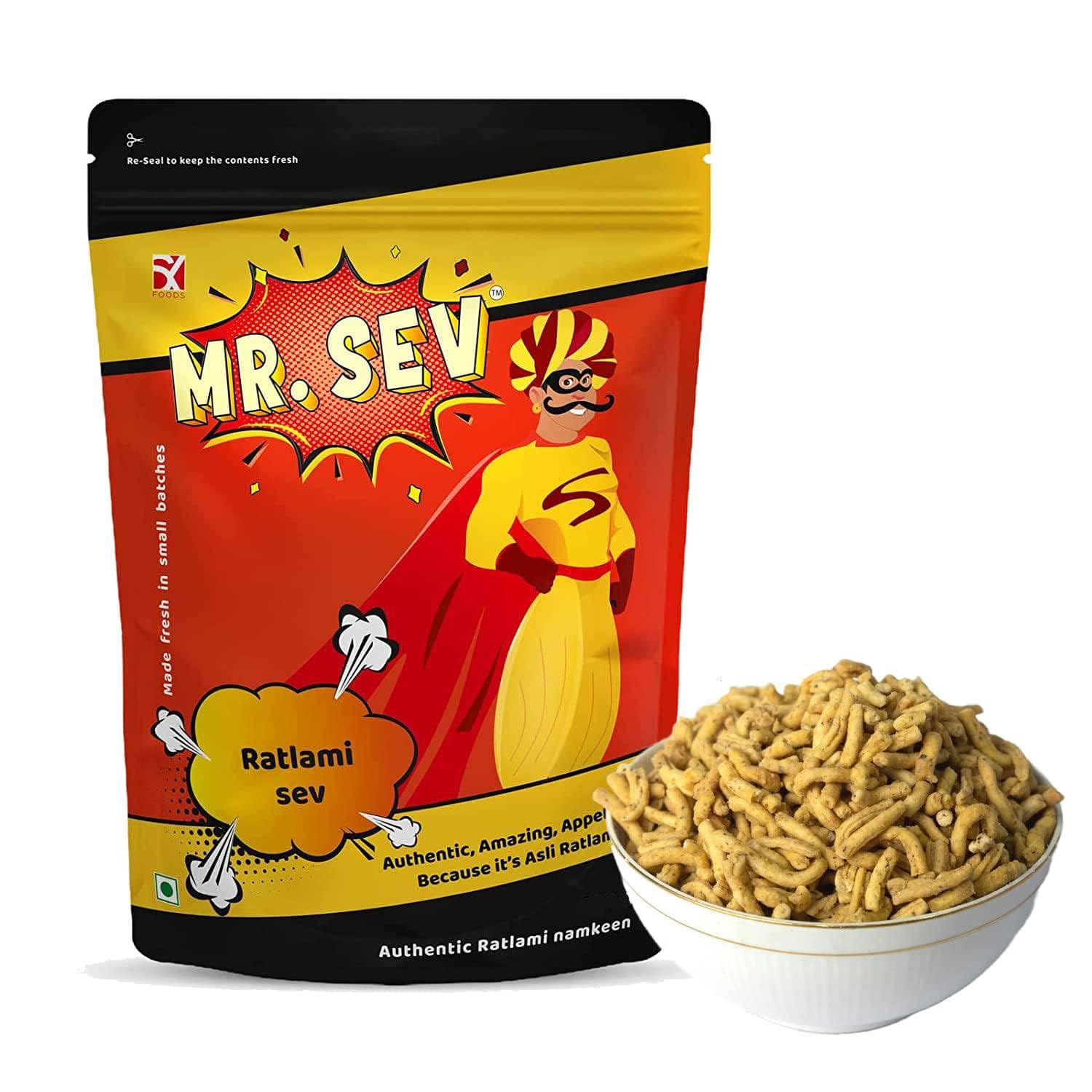 Mr Sev Original Ratlami Namkeen| Authentic Spicy & Crunchy Snacks for ...