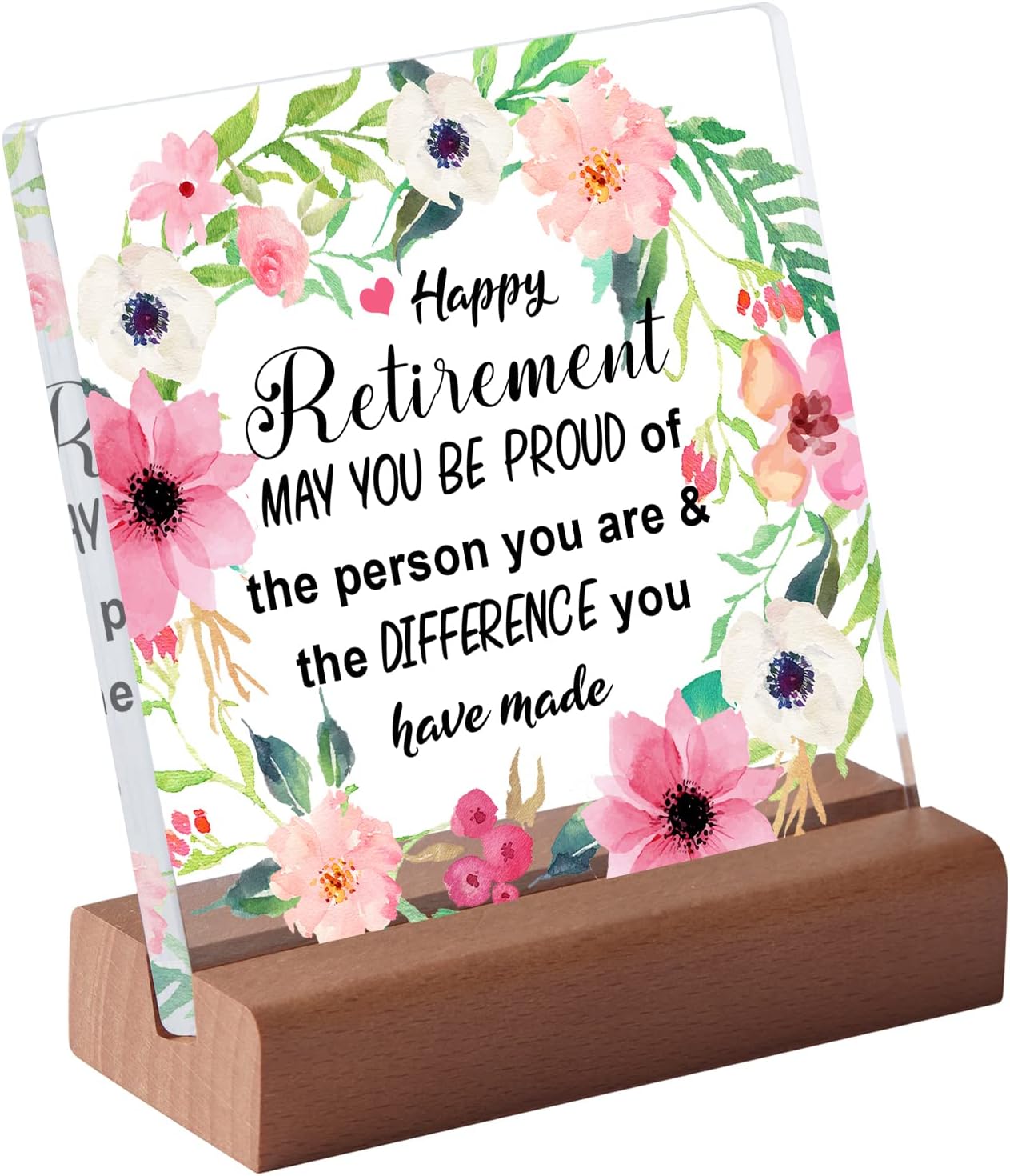 Amazon.com: Retirement Gift for Women Men Retirement Plaque Happy ...